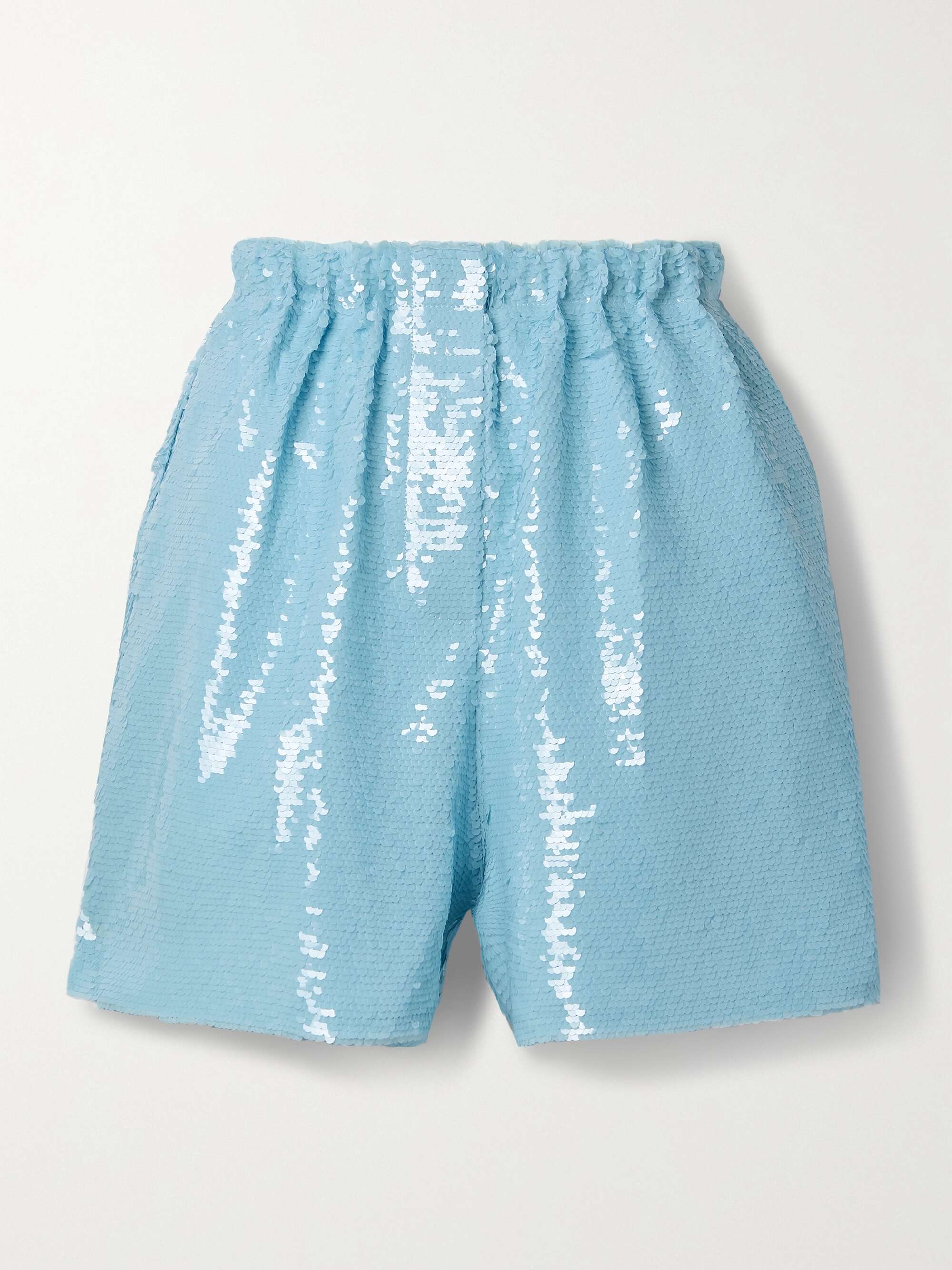Blue Sequin Shorts