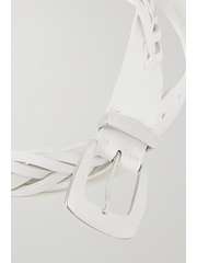 KATE CATE + NET SUSTAIN Exagon braided leather belt | NET-A-PORTER