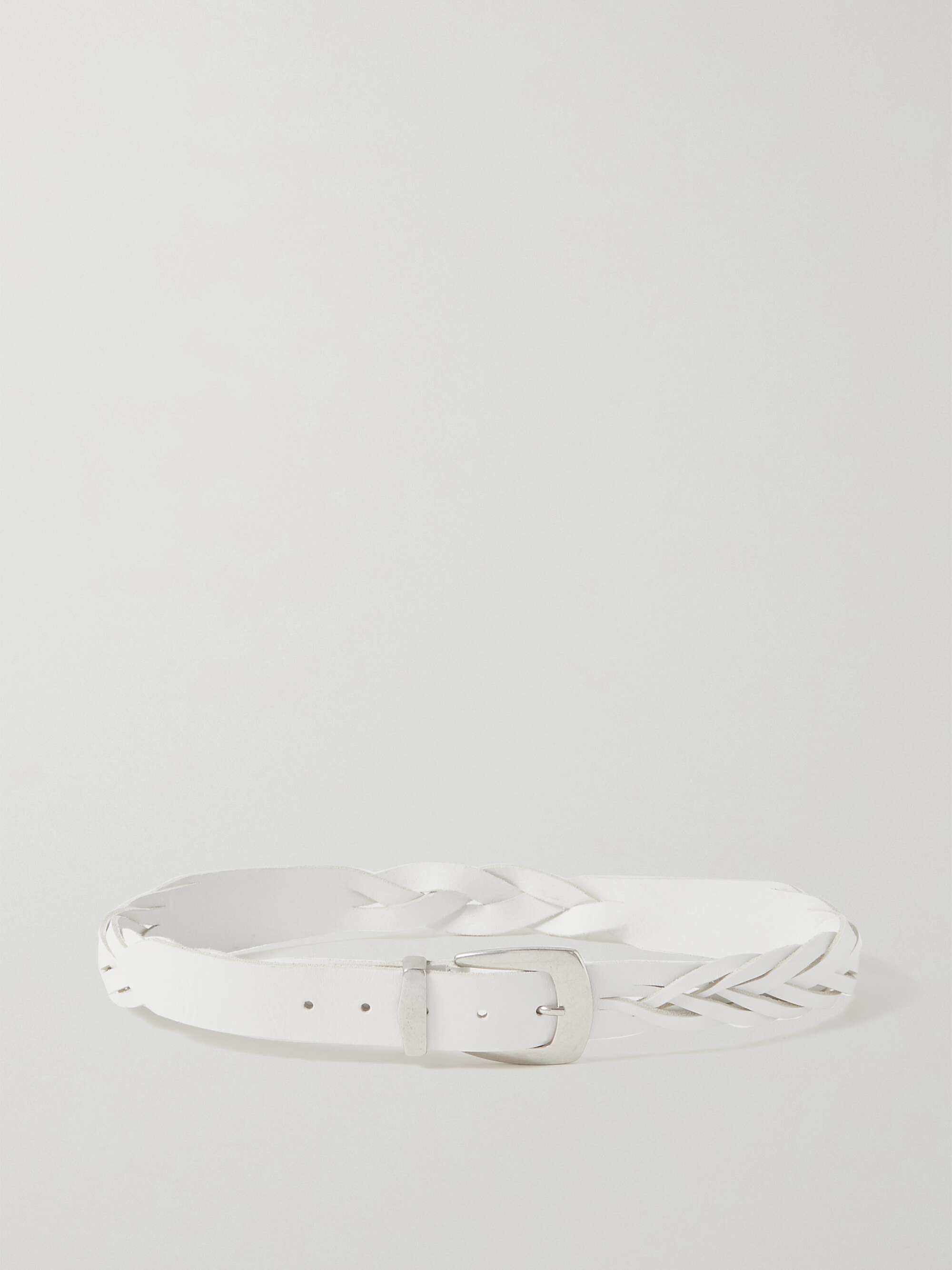 KATE CATE + NET SUSTAIN Exagon braided leather belt | NET-A-PORTER