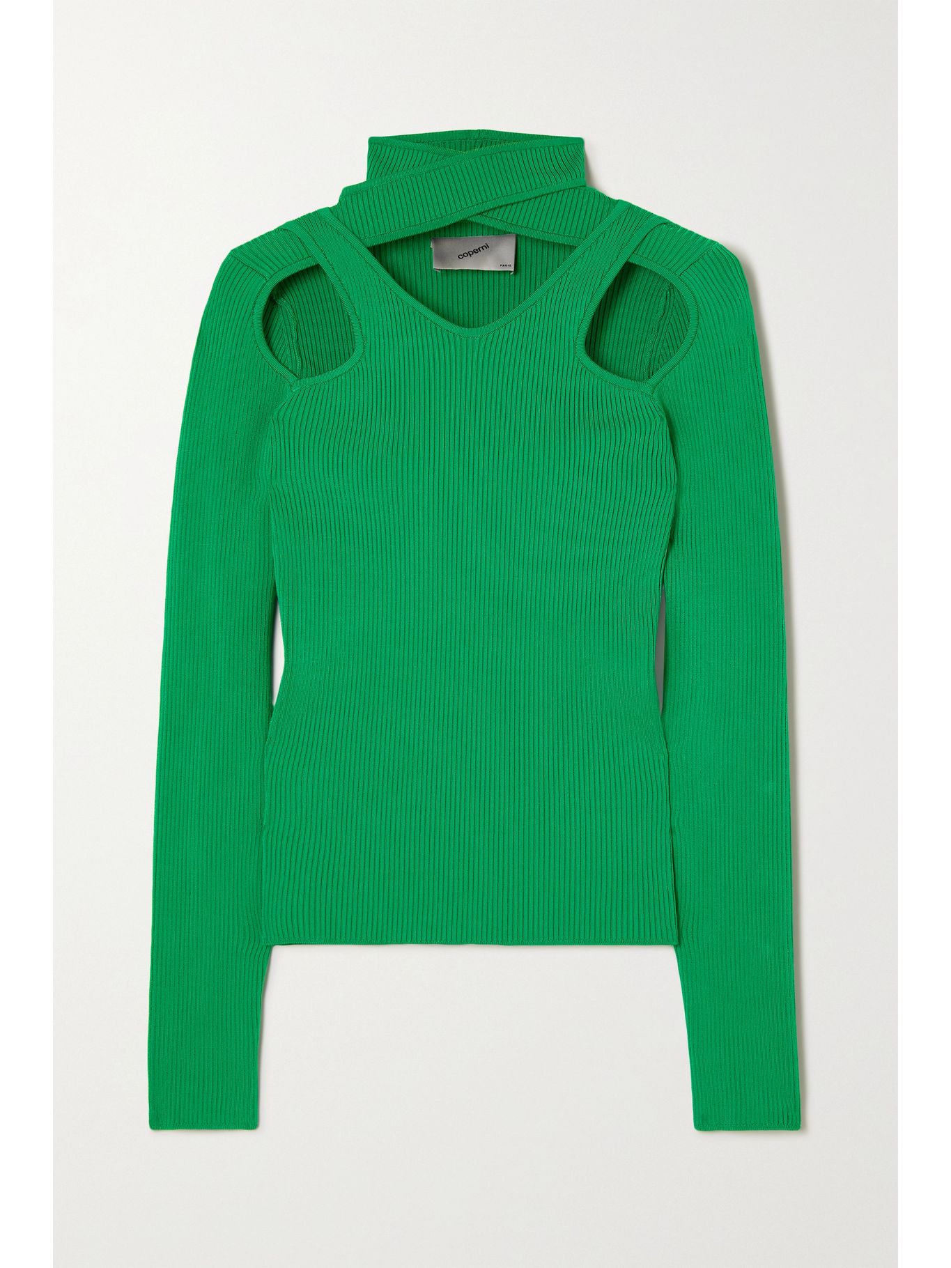 Green Cutout ribbed-knit sweater | COPERNI | NET-A-PORTER