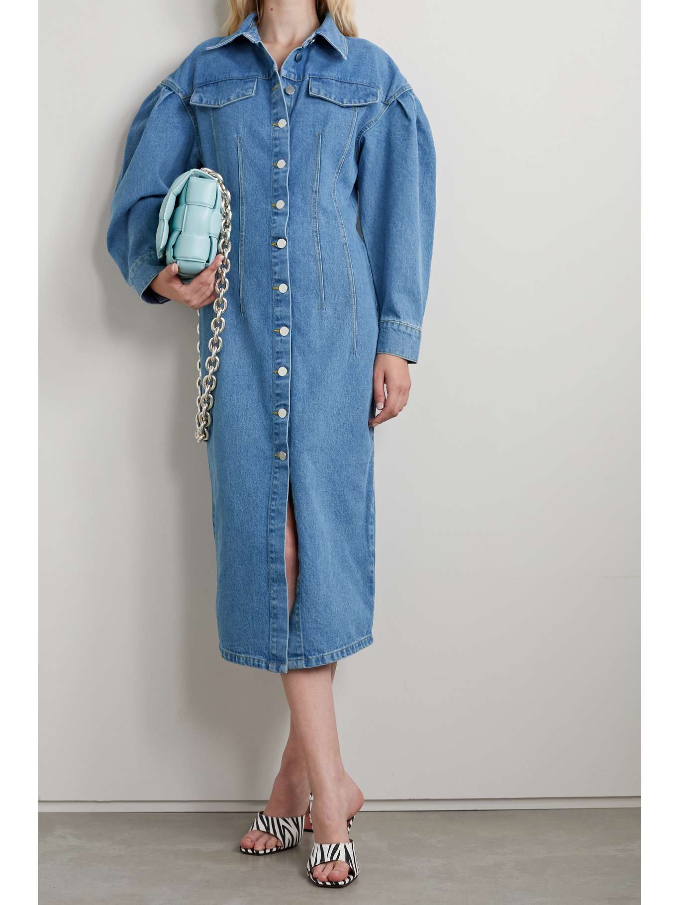 Blue Edinisa denim midi dress | REMAIN BIRGER CHRISTENSEN | NET-A-PORTER