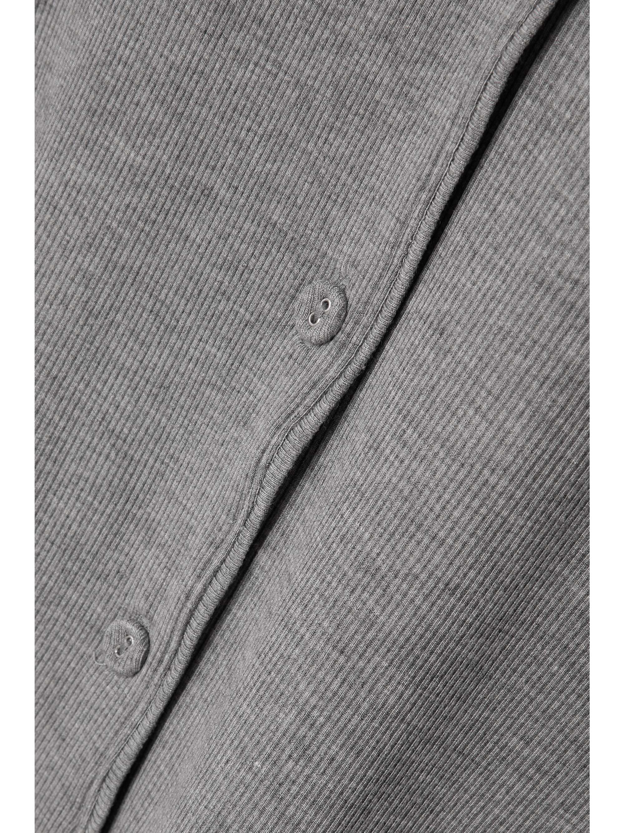 SKIMS Ribbed stretch-modal jersey lounge set - Heather Grey | NET-A-PORTER