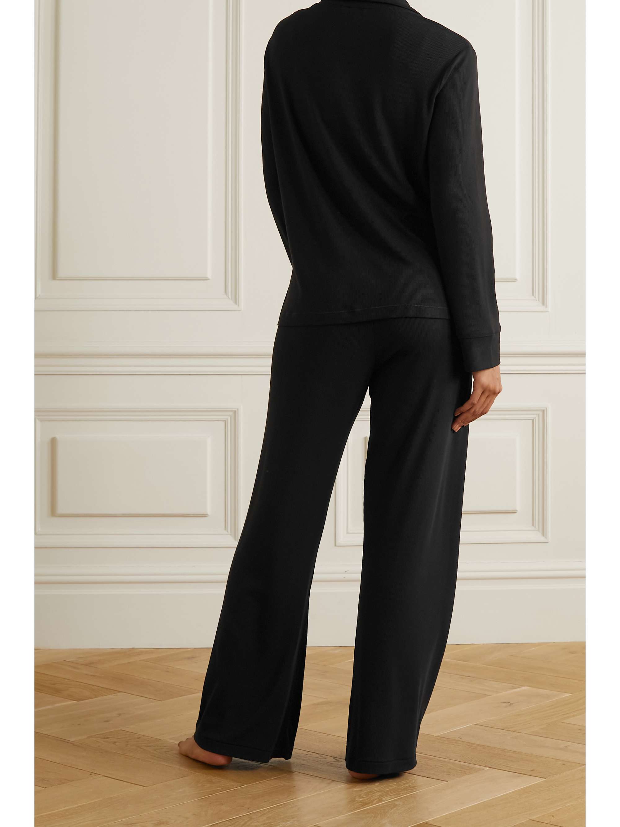 SKIMS Soft Lounge Rib Sleep Set - Onyx | NET-A-PORTER