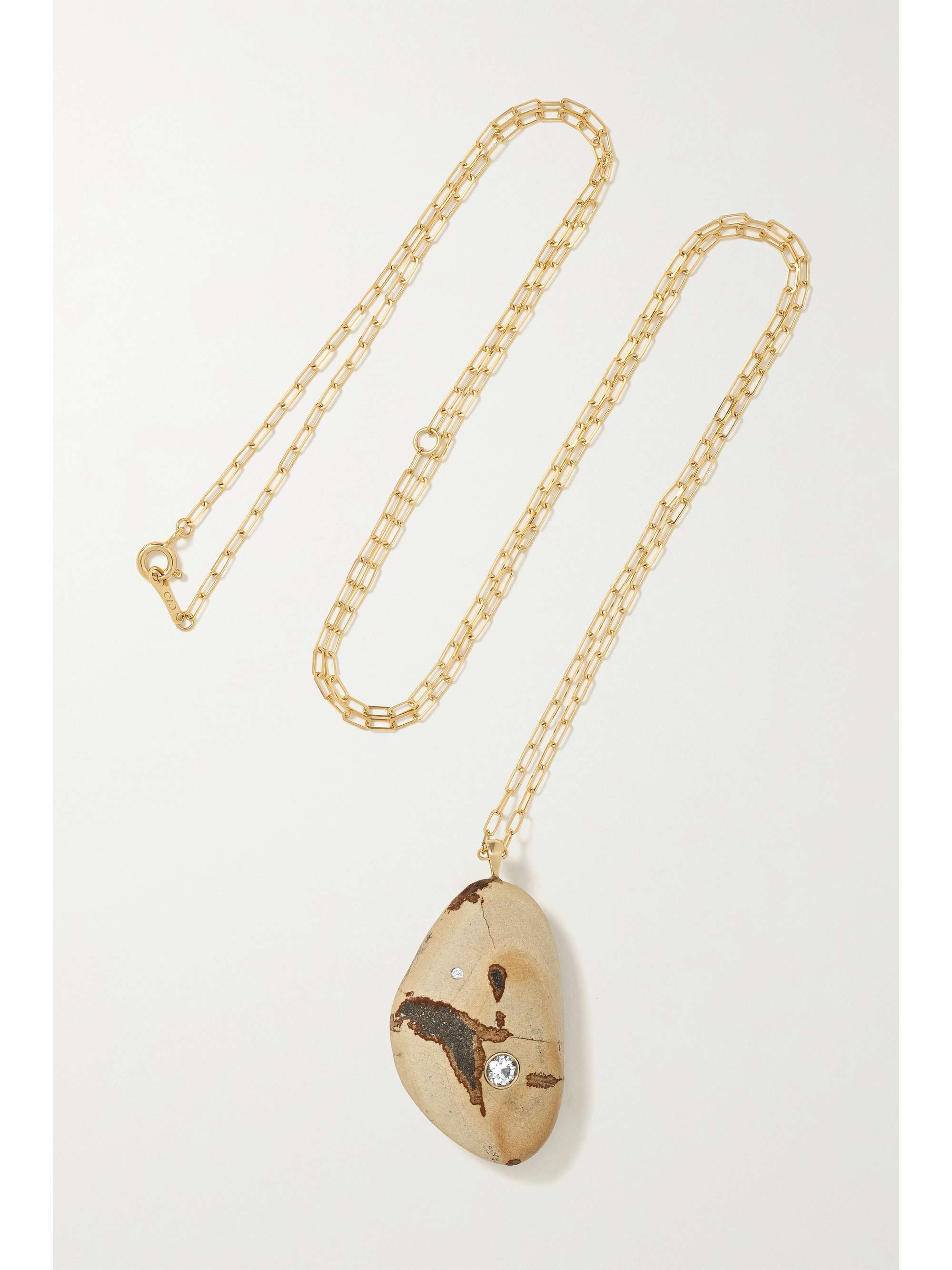 CVC STONES Speciale 18-karat gold, stone and diamond necklace | NET-A ...
