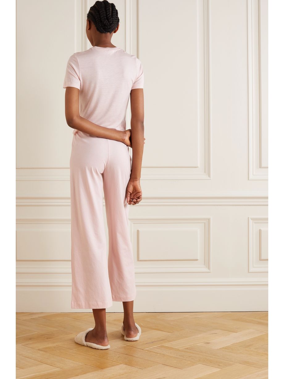 Pink + NET SUSTAIN TENCEL Lyocell and organic cotton pajama set ...