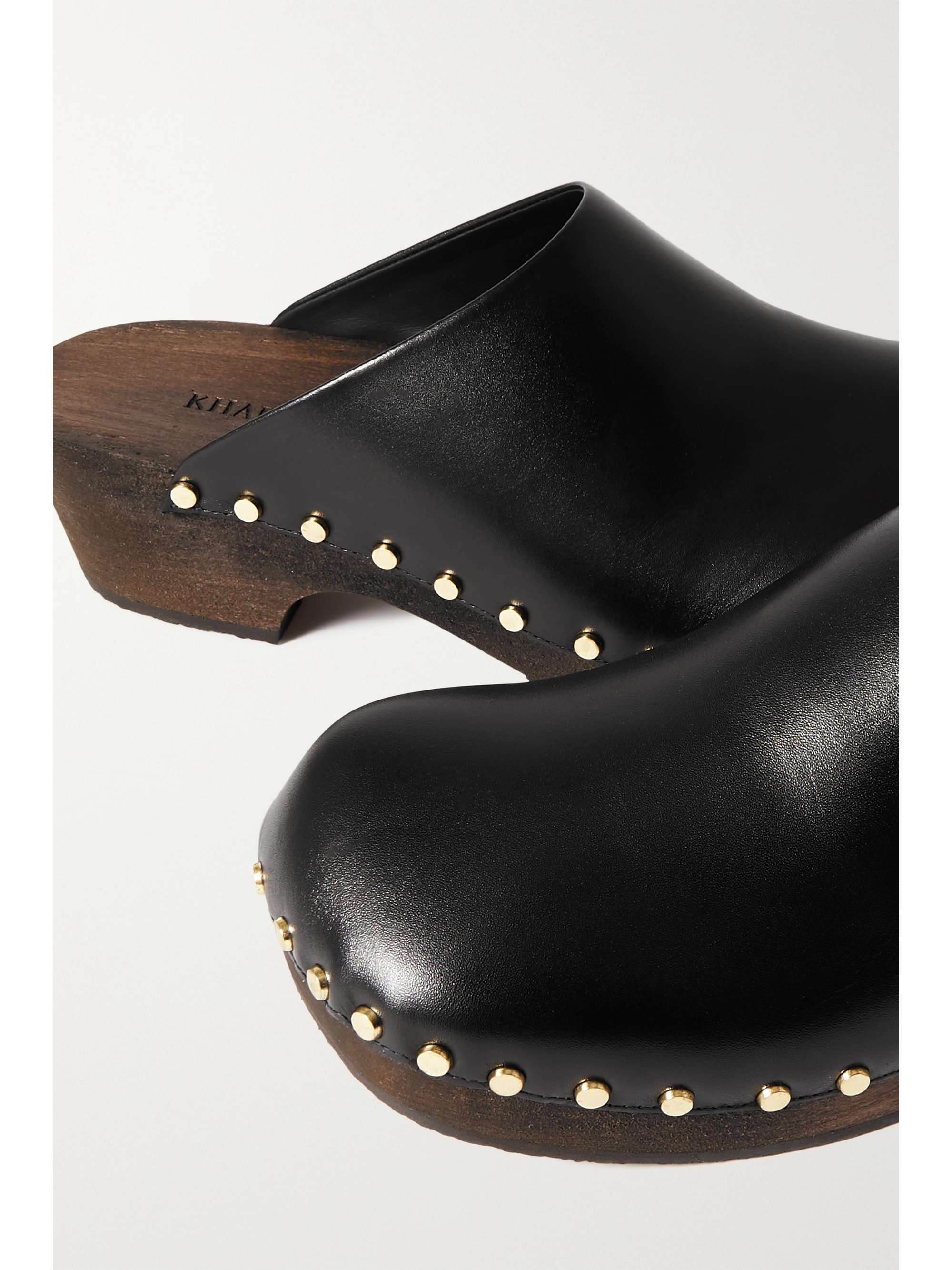KHAITE Lucca studded leather clogs | NET-A-PORTER