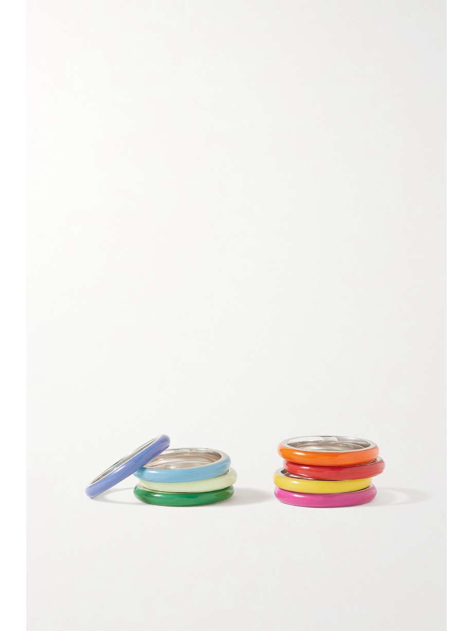 FRY POWERS The Complete Set Unicorn Rainbow set of eight sterling ...