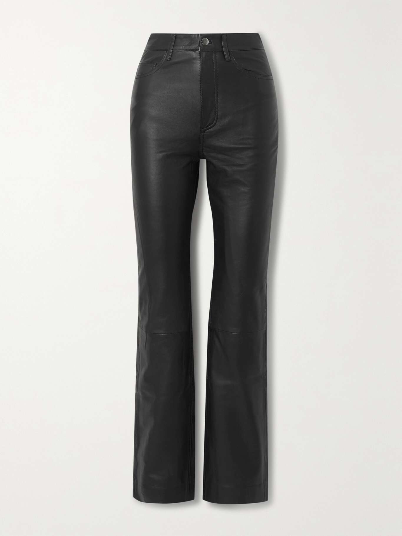 Black Lynn leather straight-leg pants | REMAIN BIRGER CHRISTENSEN | NET ...