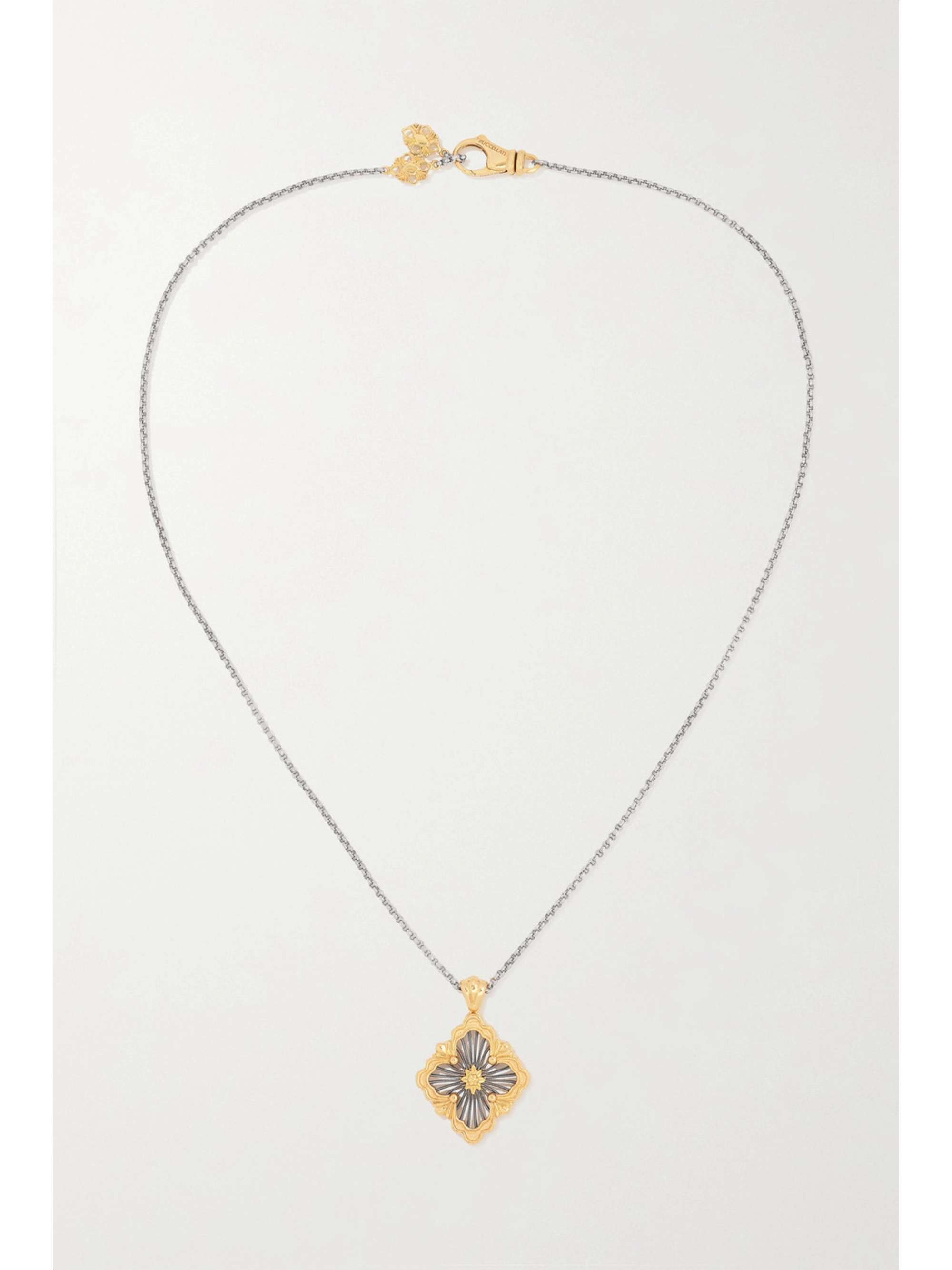 BUCCELLATI Opera Tulle 18-karat yellow and white gold necklace | NET-A ...
