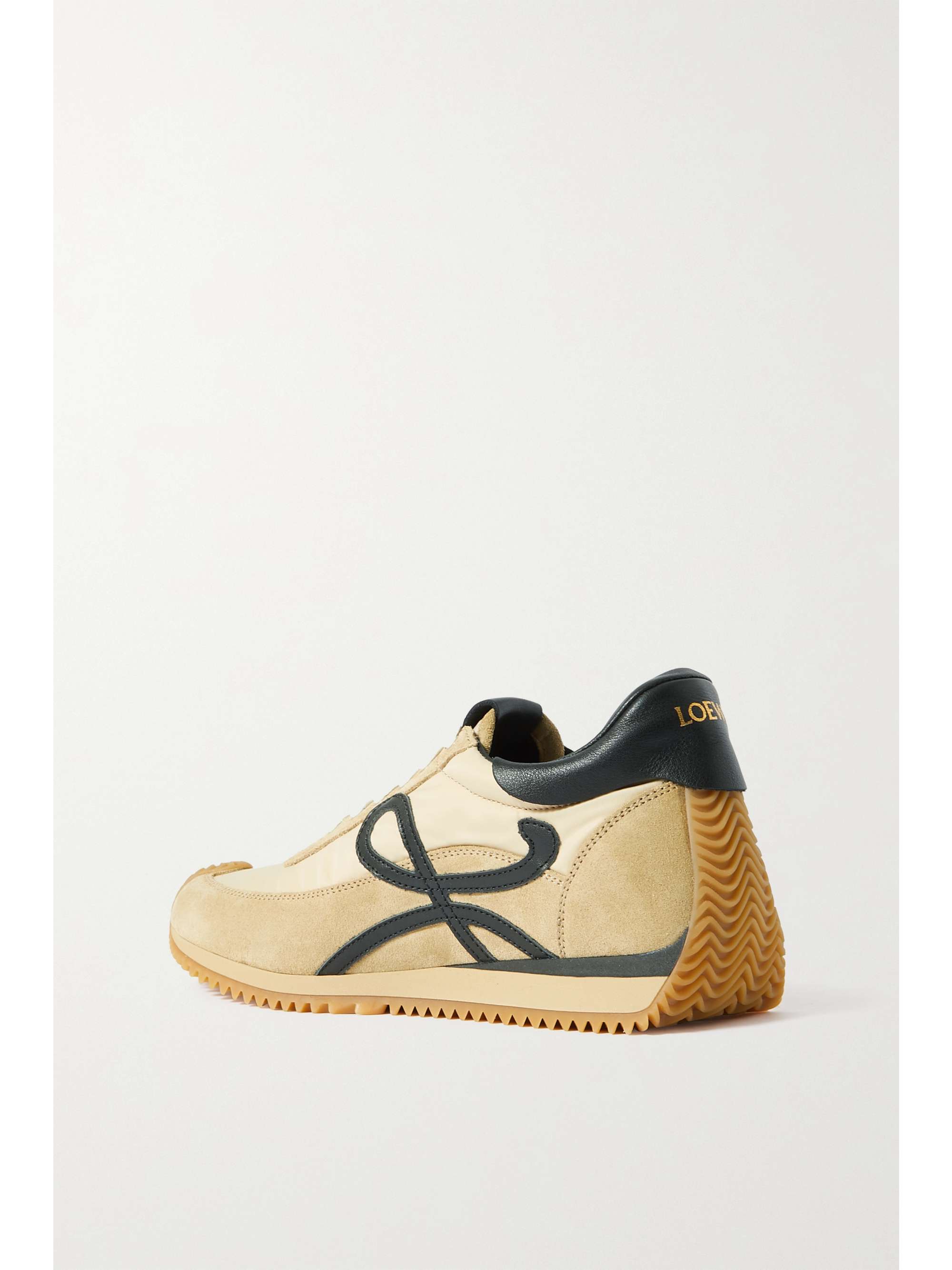 LOEWE Flow logo-appliquéd shell, leather and suede sneakers | NET-A-PORTER