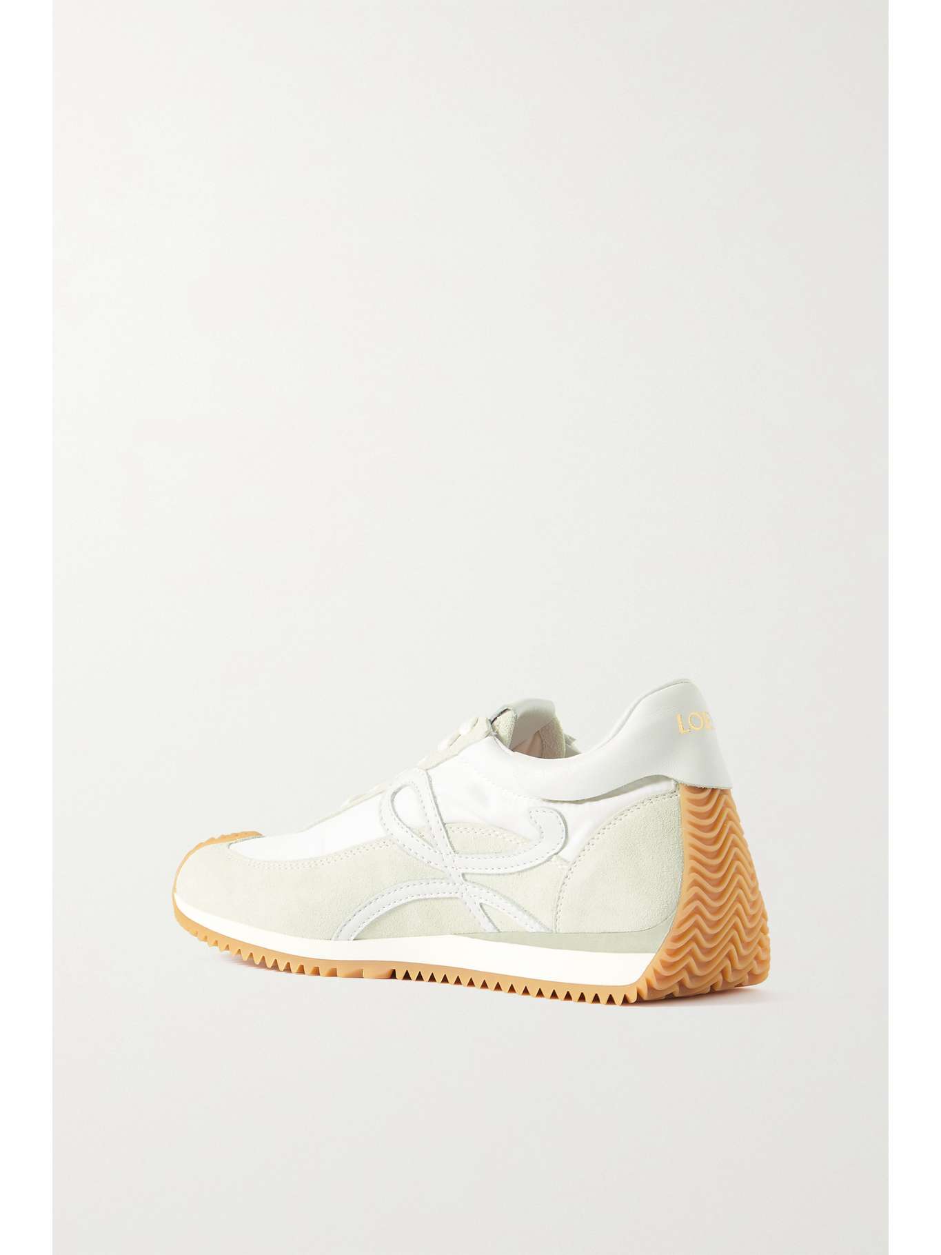 LOEWE Flow logo-appliquéd shell, leather and suede sneakers | NET-A-PORTER