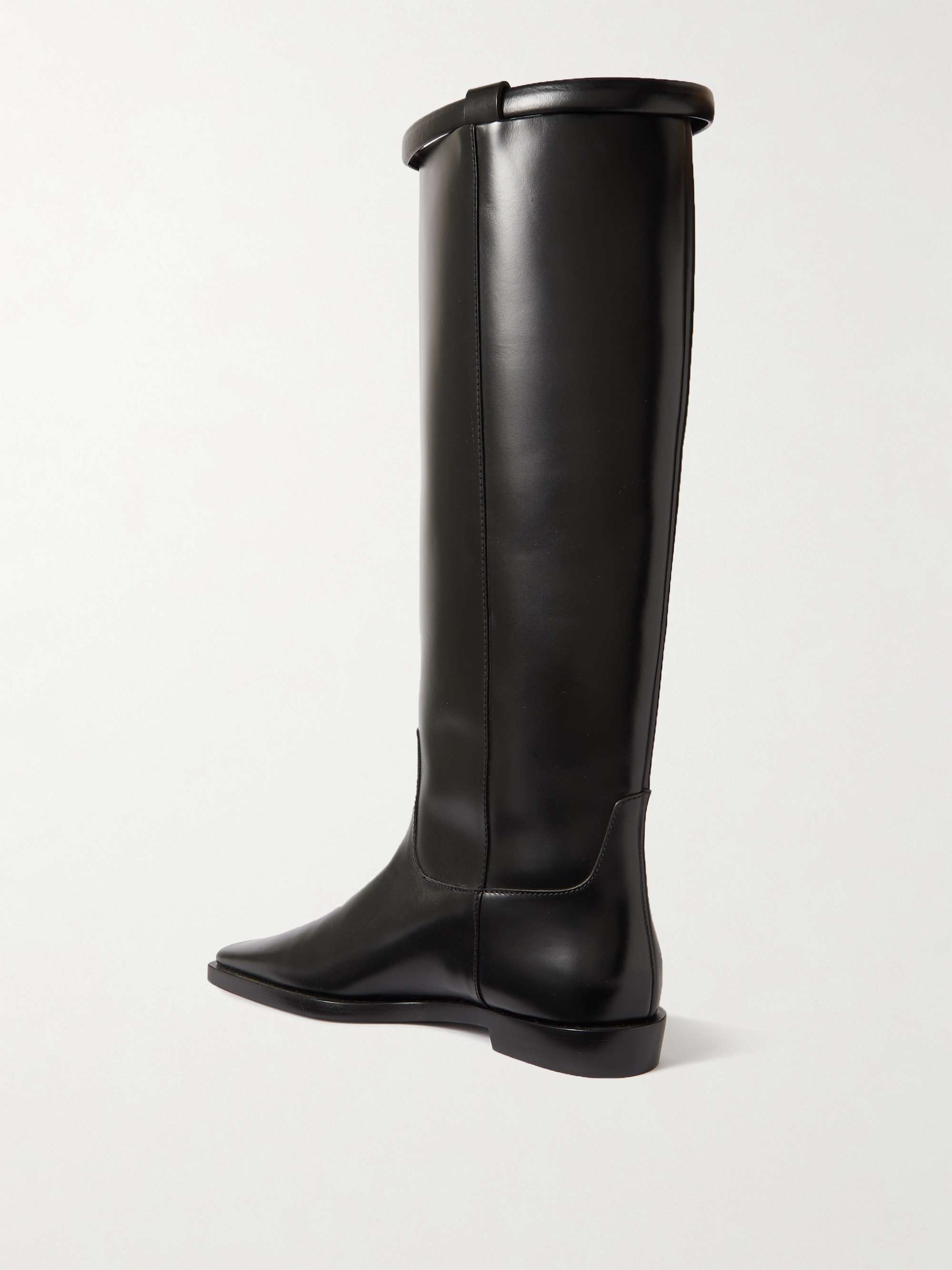 Black The Riding leather knee boots | TOTÊME | NET-A-PORTER