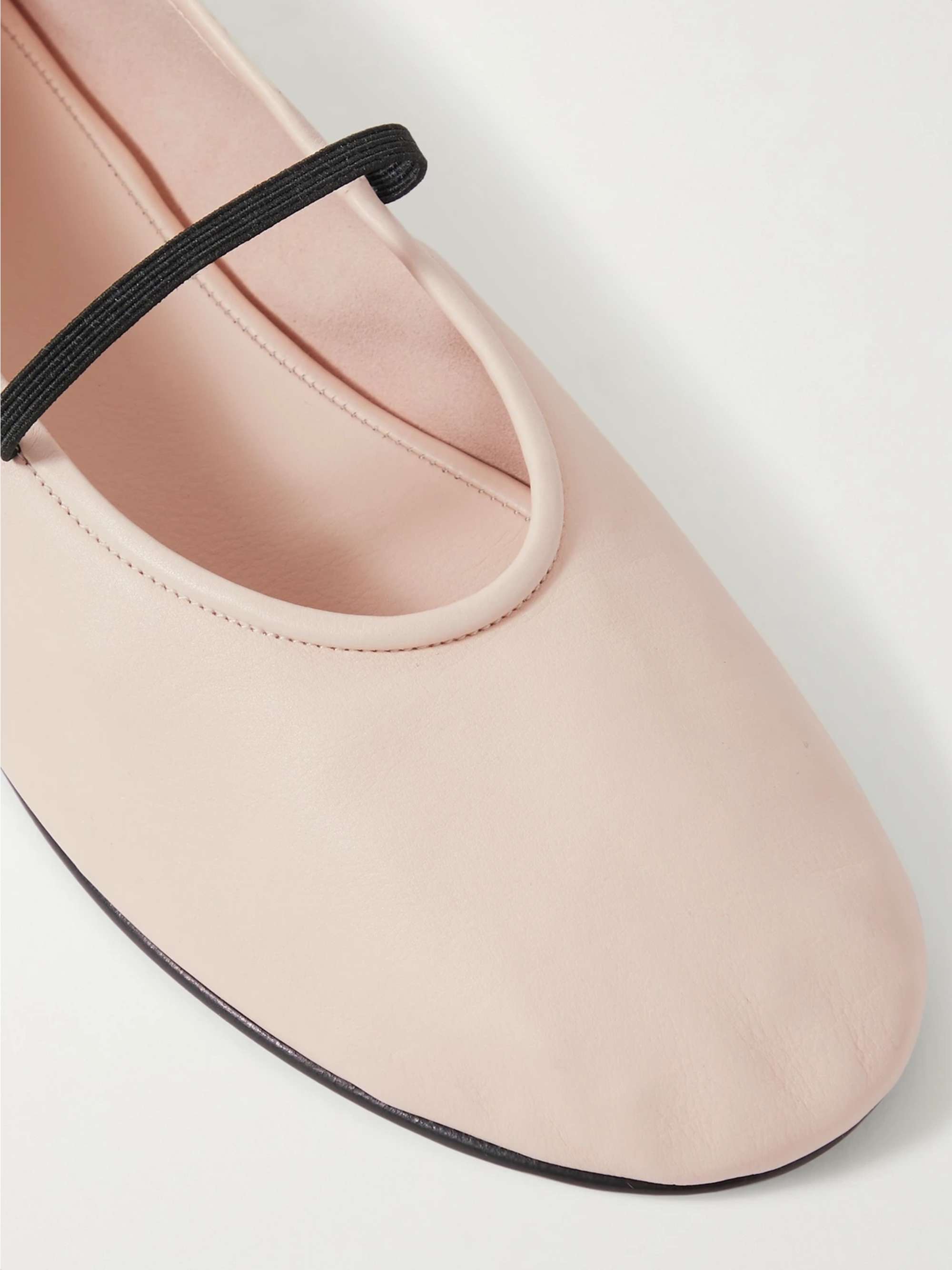 THE ROW Elastic leather ballet flats | NET-A-PORTER