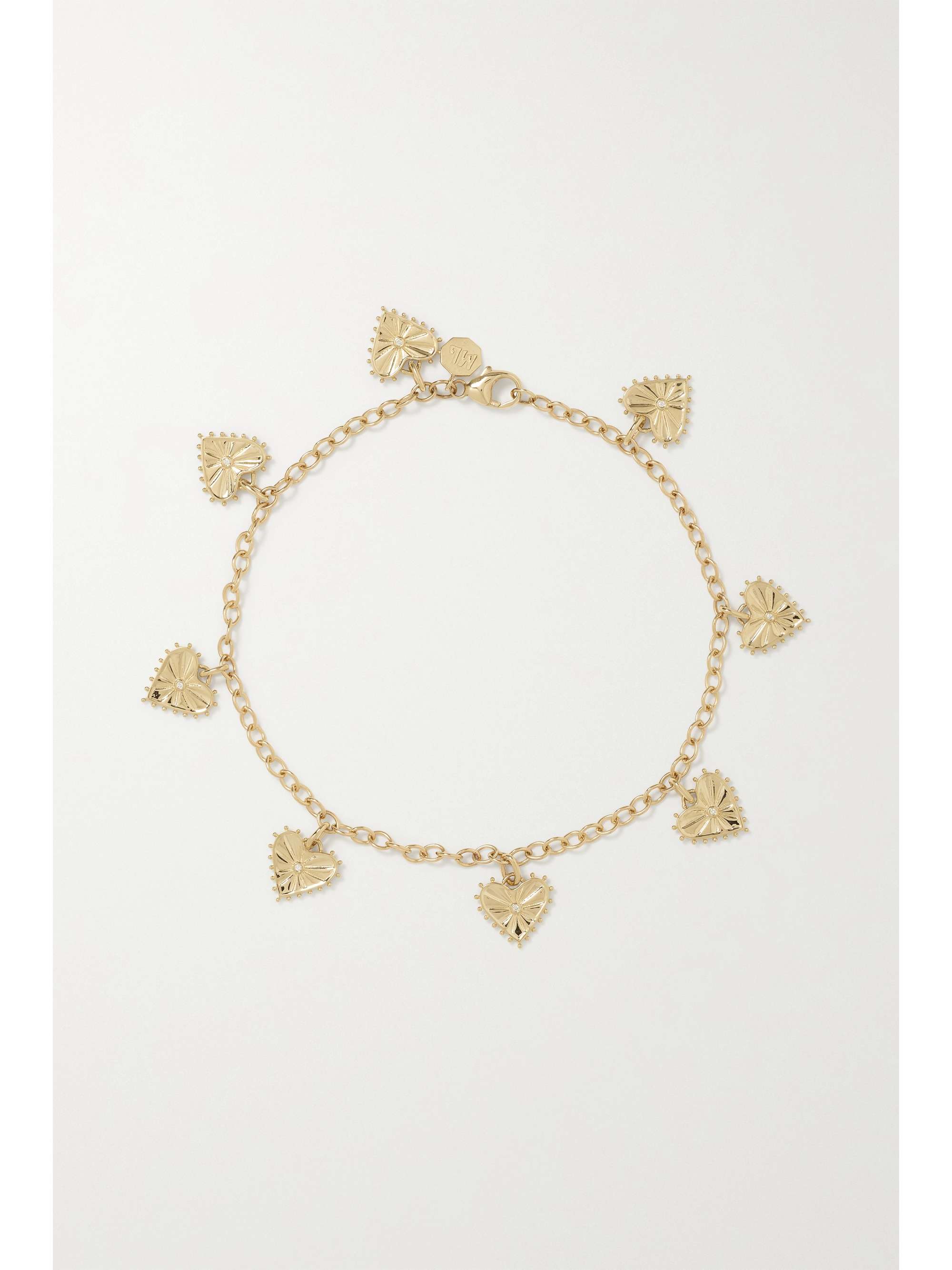 MARLO LAZ Agape 14-karat gold diamond anklet | NET-A-PORTER