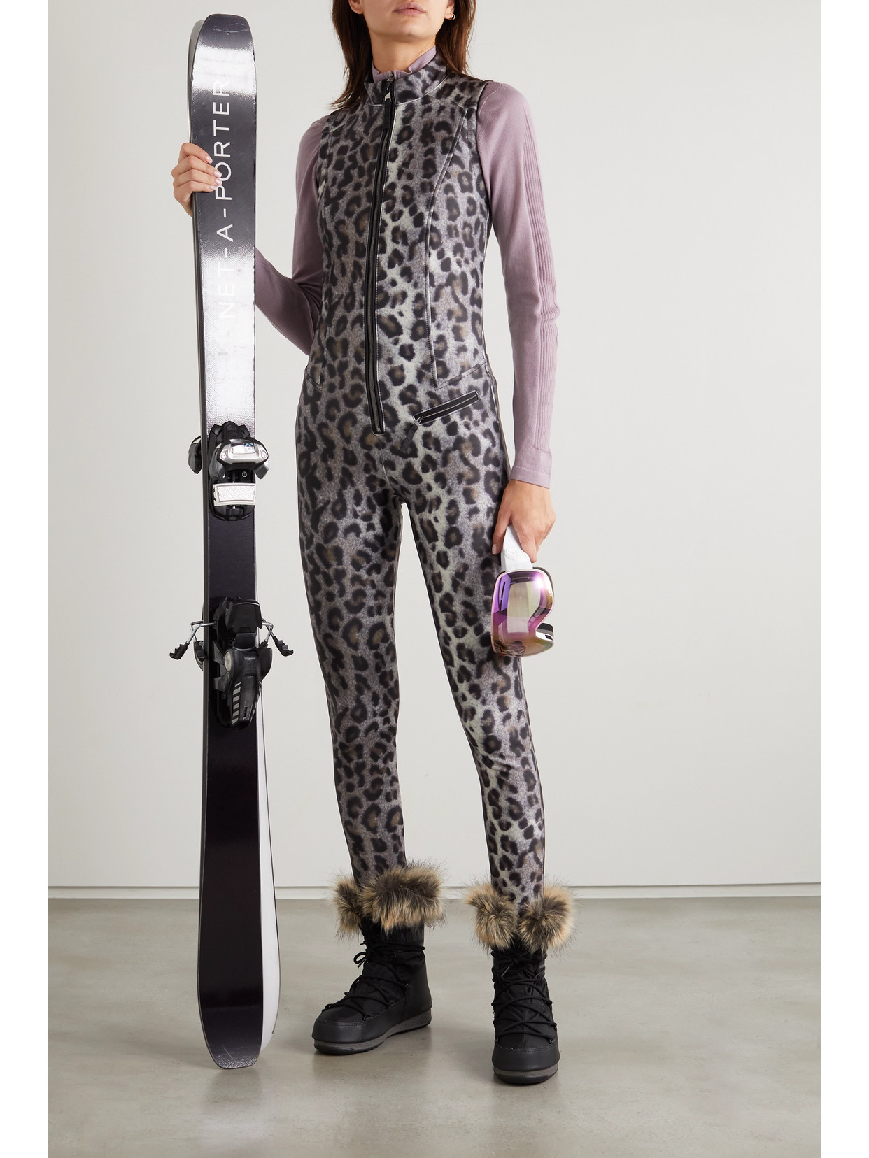 Jetset Domina Animal-print Ski Suit In Animal Print | ModeSens