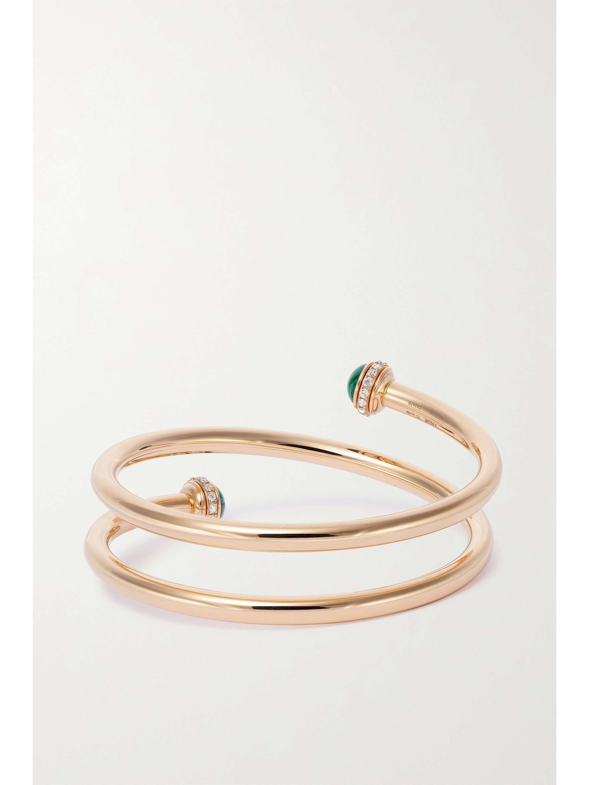PIAGET Possession 18-karat rose gold, malachite and diamond bangle ...