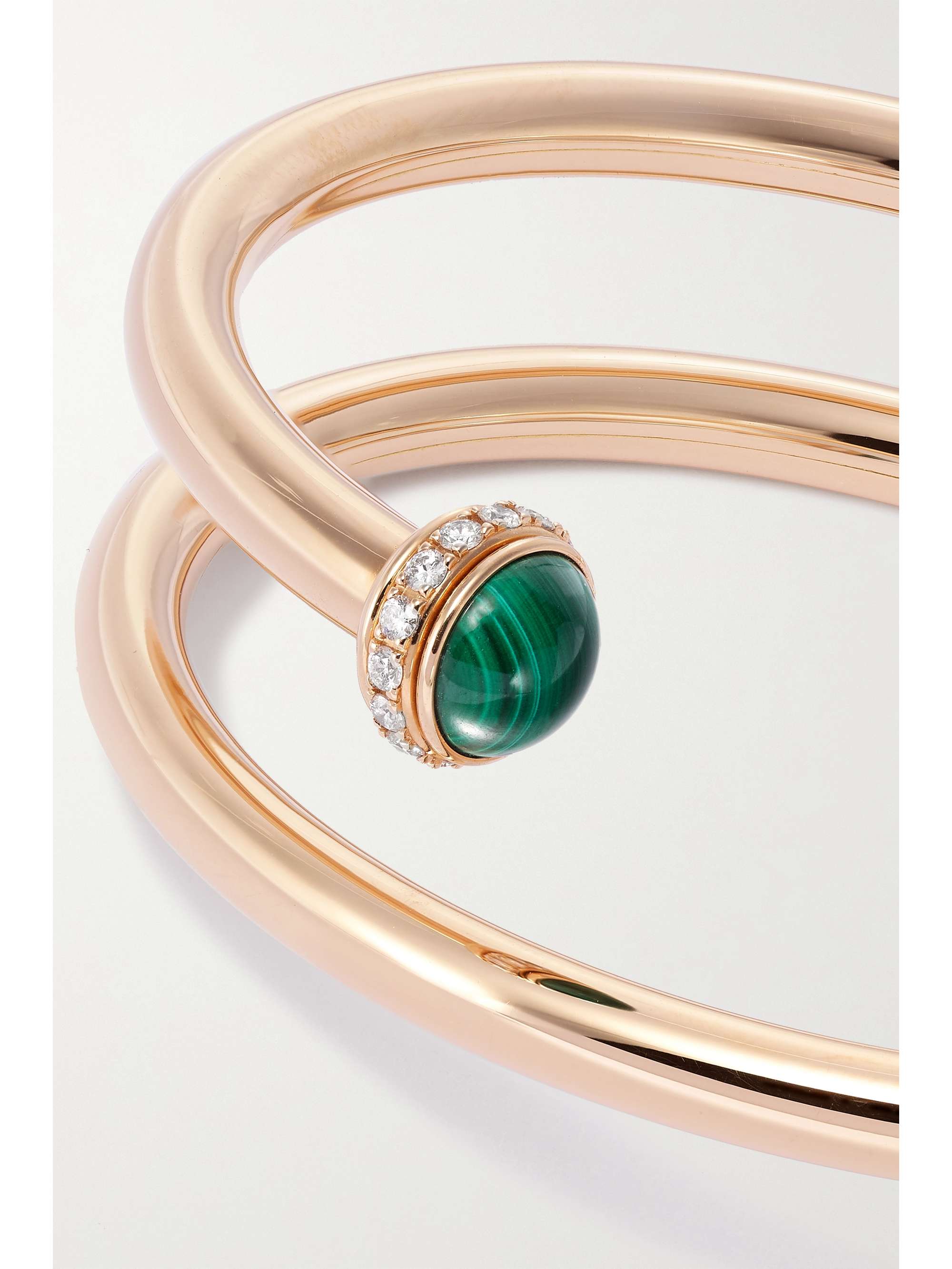 PIAGET Possession 18-karat rose gold, malachite and diamond bangle ...