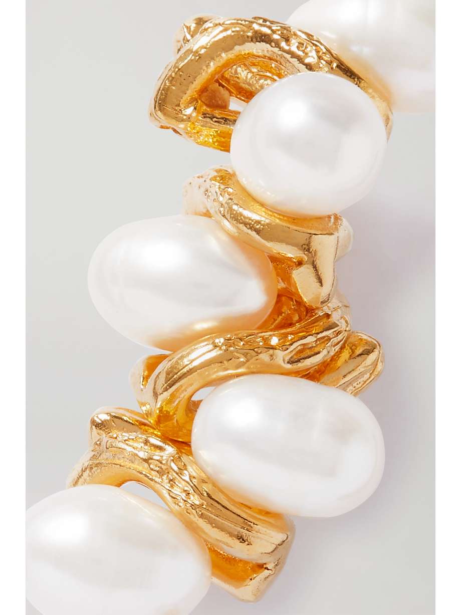 ALIGHIERI The Calliope gold-plated pearl earrings | NET-A-PORTER
