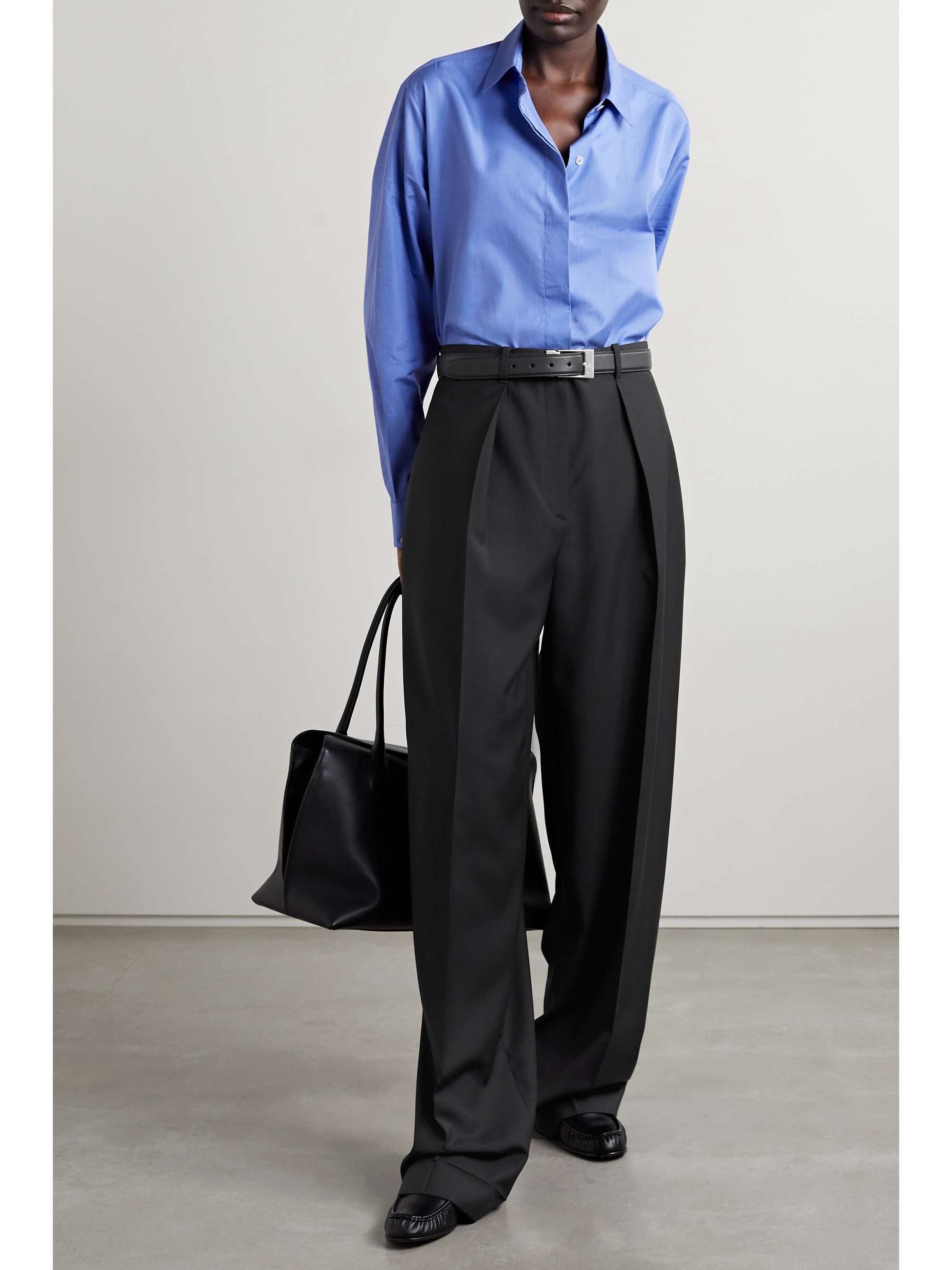 THE ROW Marce wool and mohair-blend straight-leg pants | NET-A-PORTER