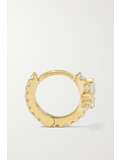 MARIA TASH Lotus 6.5mm 18-karat gold diamond single hoop earring | NET ...