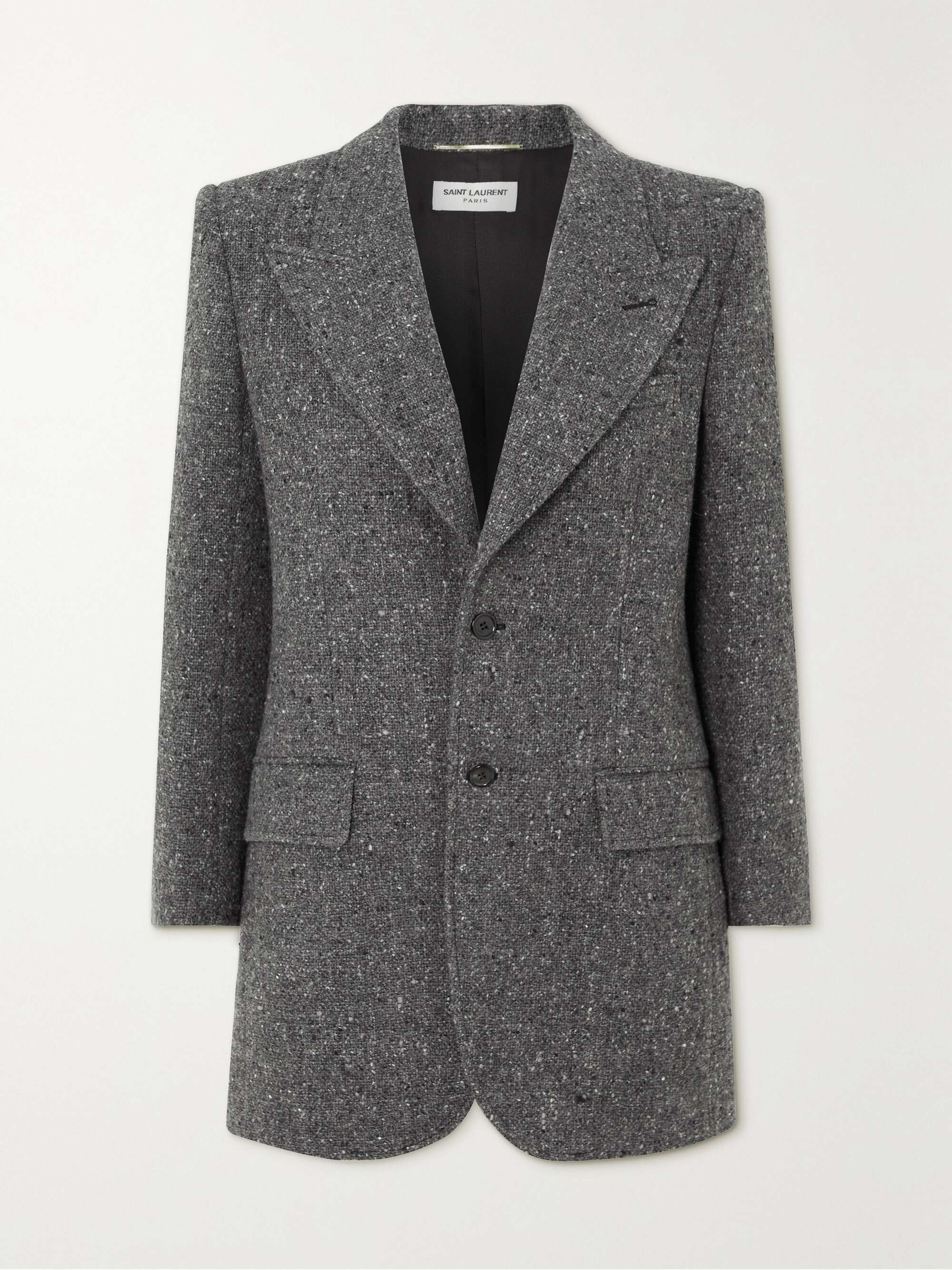 Womens Grey Tweed Blazer