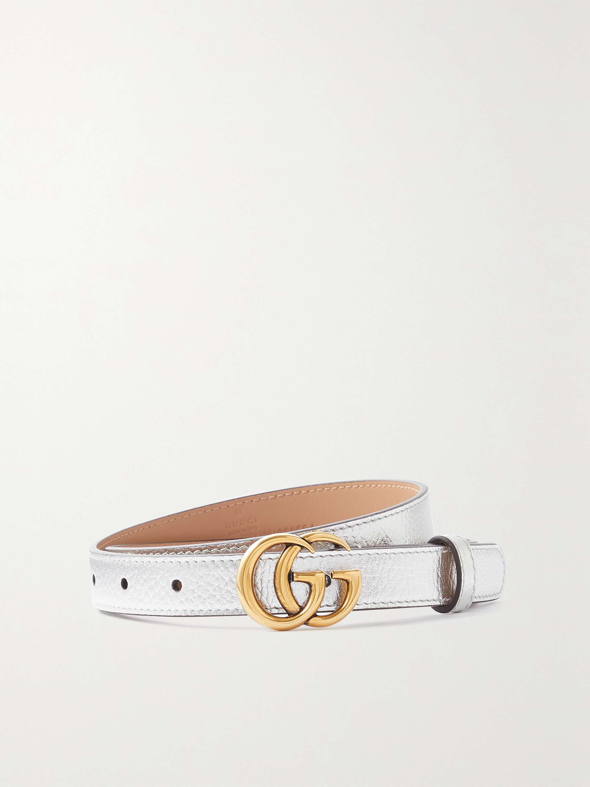 All White Gucci Belt