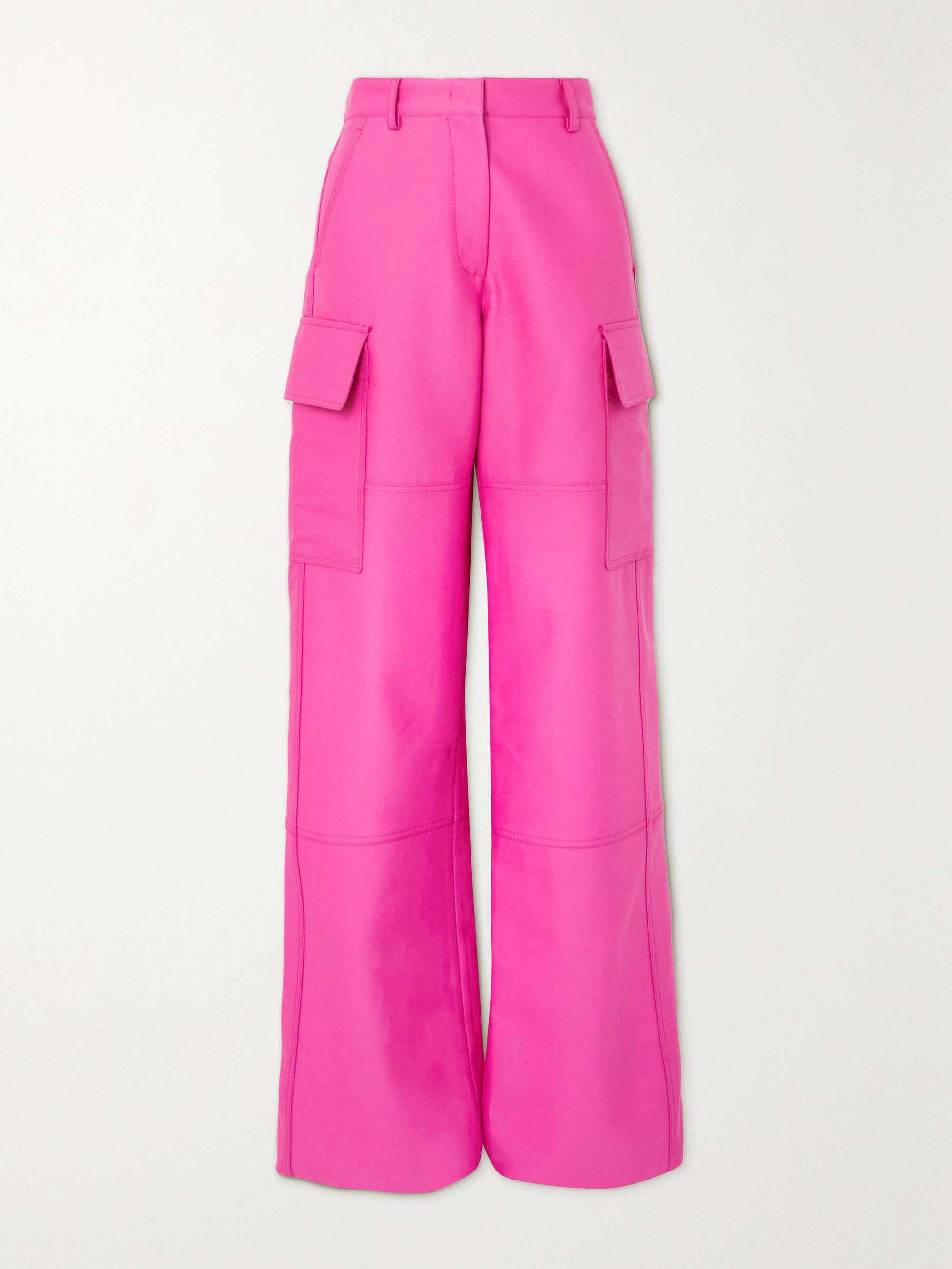 VALENTINO GARAVANI Cotton, wool and silk-blend wide-leg pants | NET-A ...