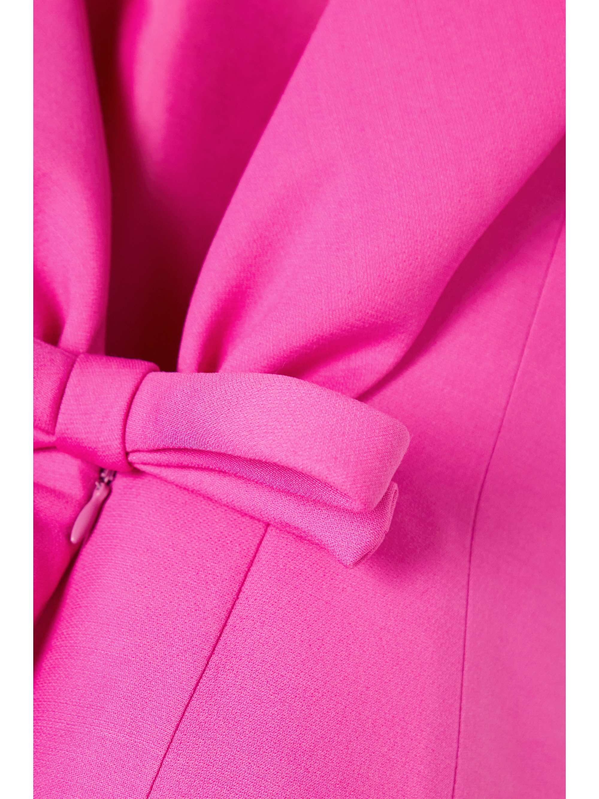 Valentino Garavani Bow Detailed Wool And Silk Blend Crepe Mini Dress
