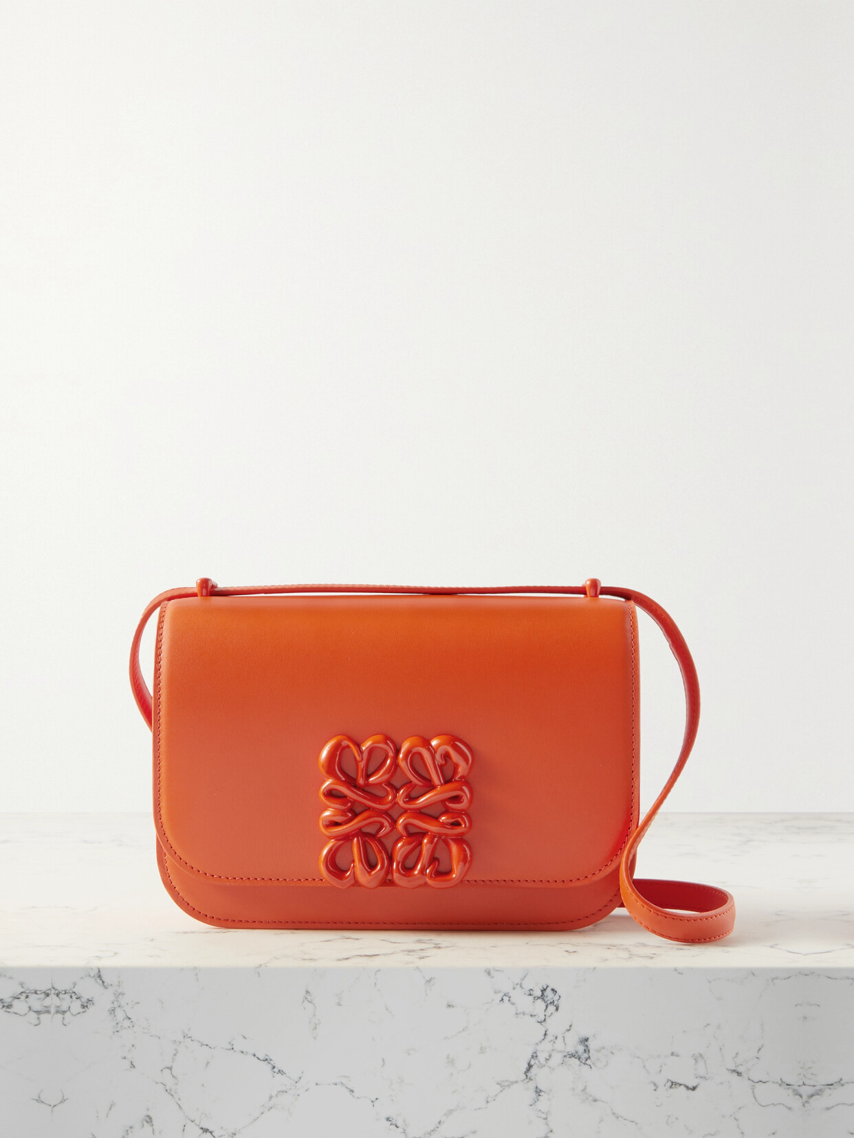 Loewe Goya Small Leather Shoulder Bag In Orange | ModeSens