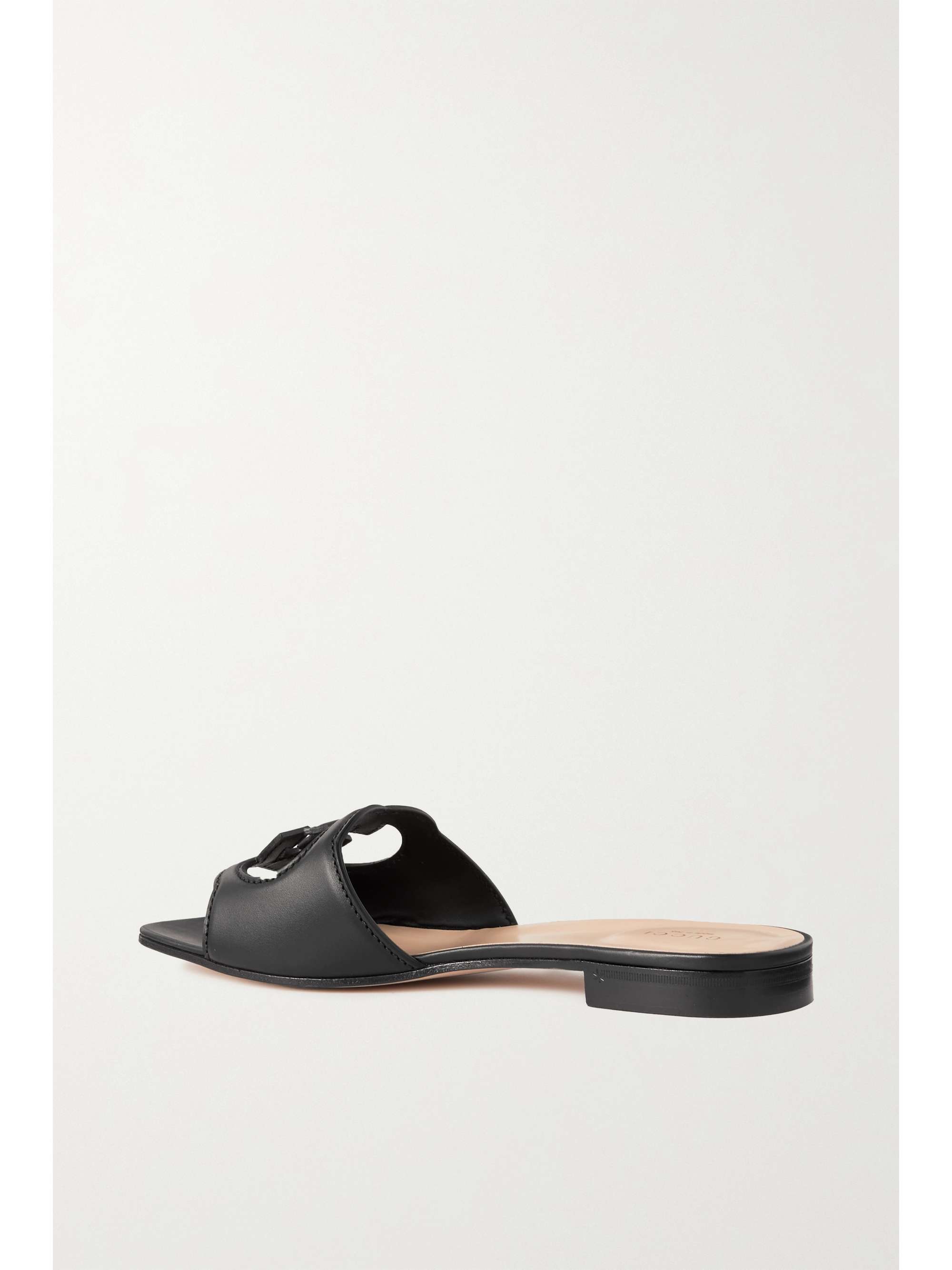 GUCCI Cutout leather slides | NET-A-PORTER