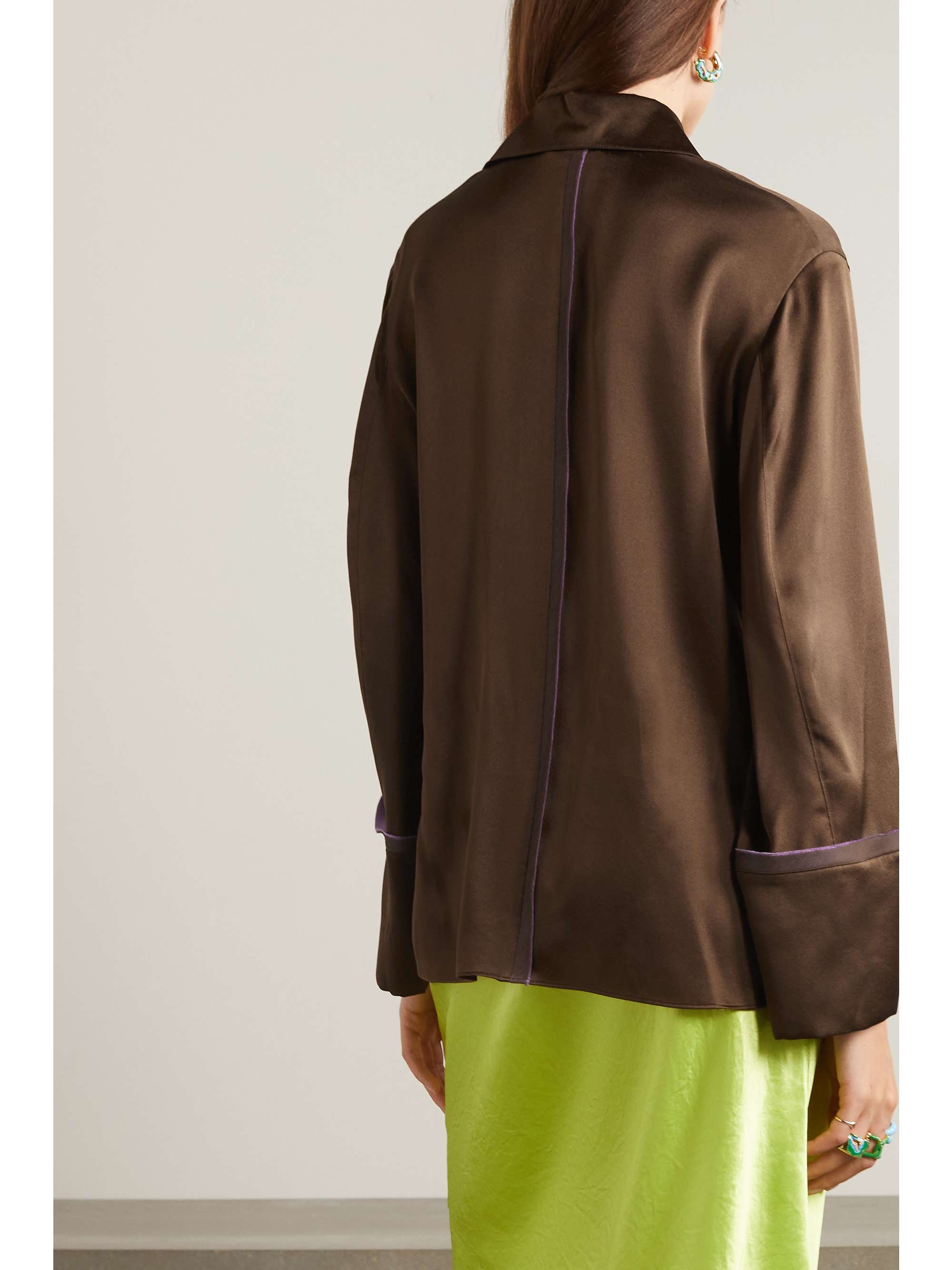 Vince Silk Satin Blouse Net A Porter