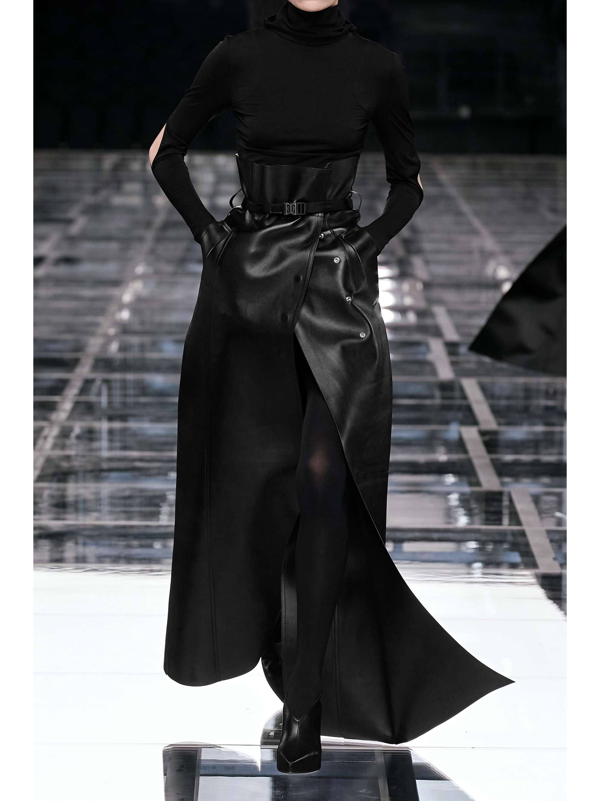 GIVENCHY Belted leather maxi skirt | NET-A-PORTER