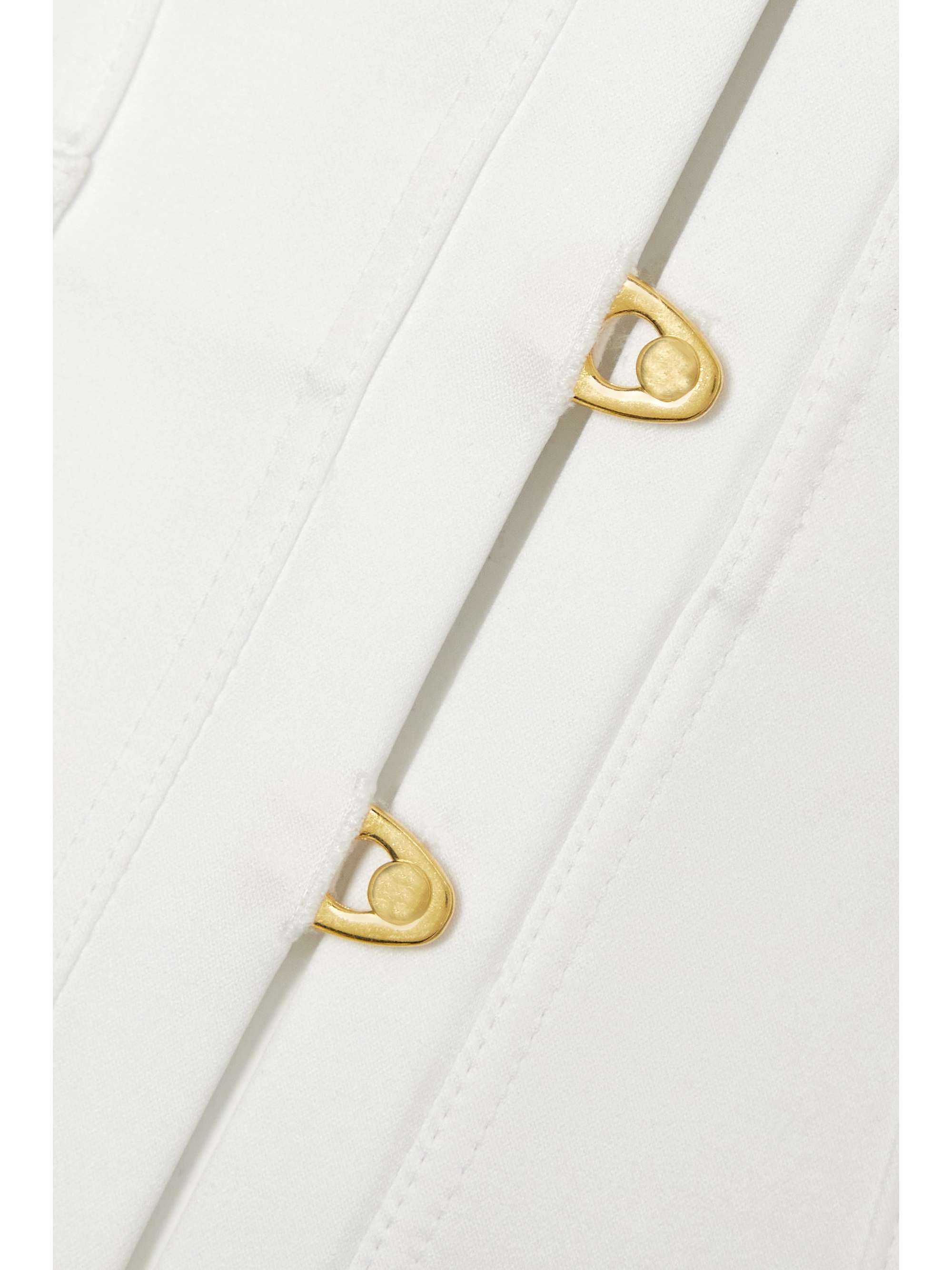 AGENT PROVOCATEUR Mercy strapless lace-up cotton-satin bustier top ...