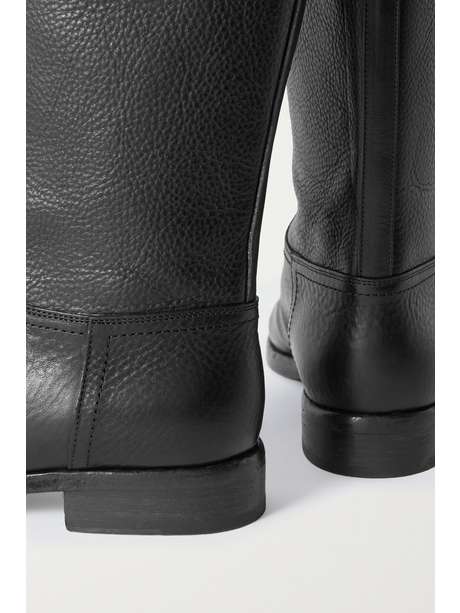 Black Textured-leather boots | THE ROW | NET-A-PORTER