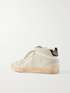 GOLDEN GOOSE Superstar distressed shearling-lined rubber and leather ...