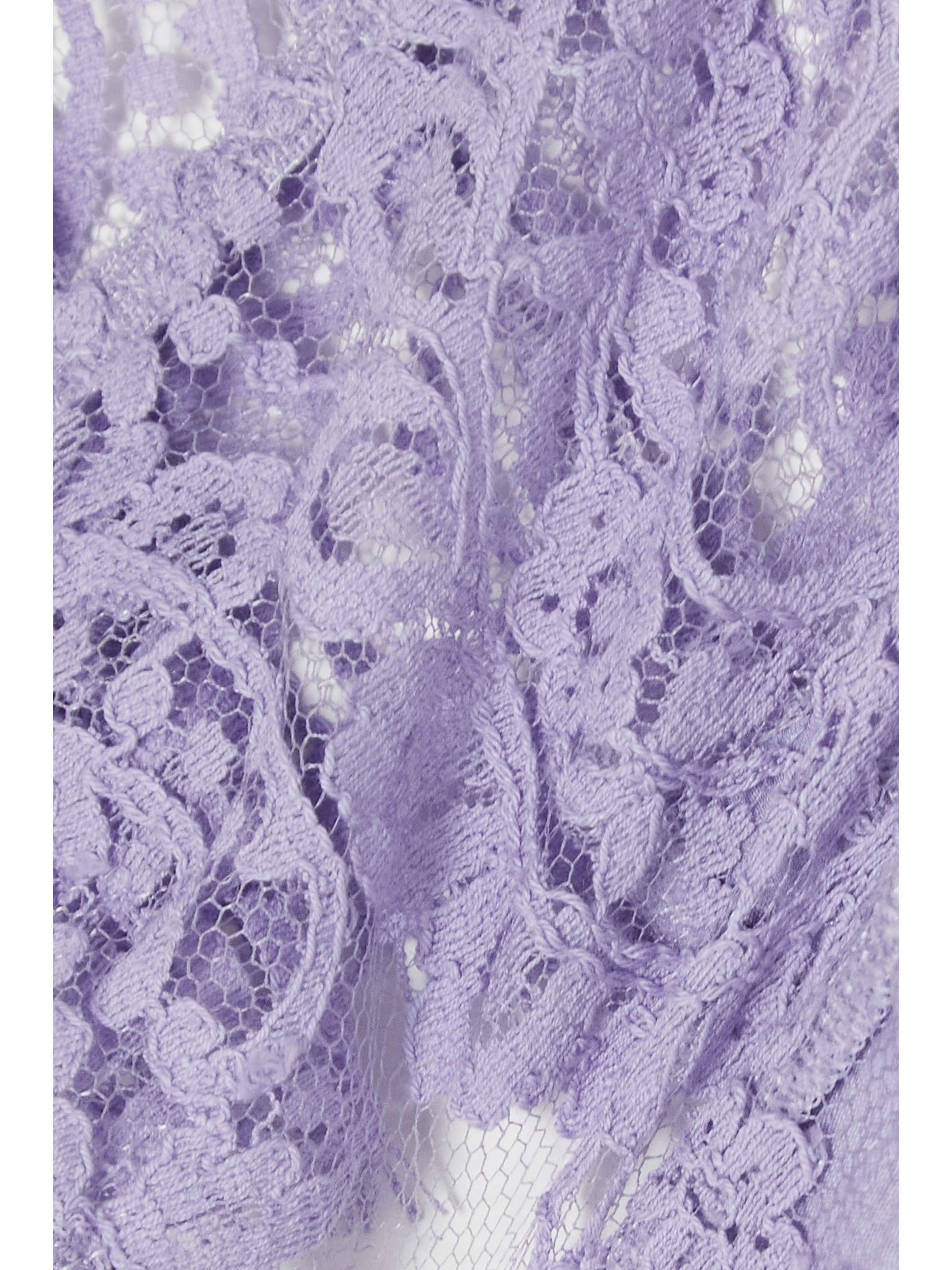 COCO DE MER Camellia Leavers lace thong | NET-A-PORTER