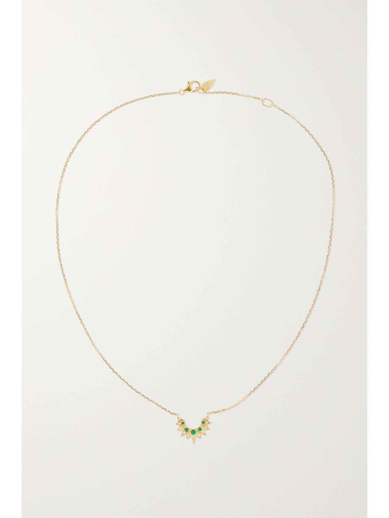 PIAGET Sunlight rose gold, emerald and diamond necklace | NET-A-PORTER