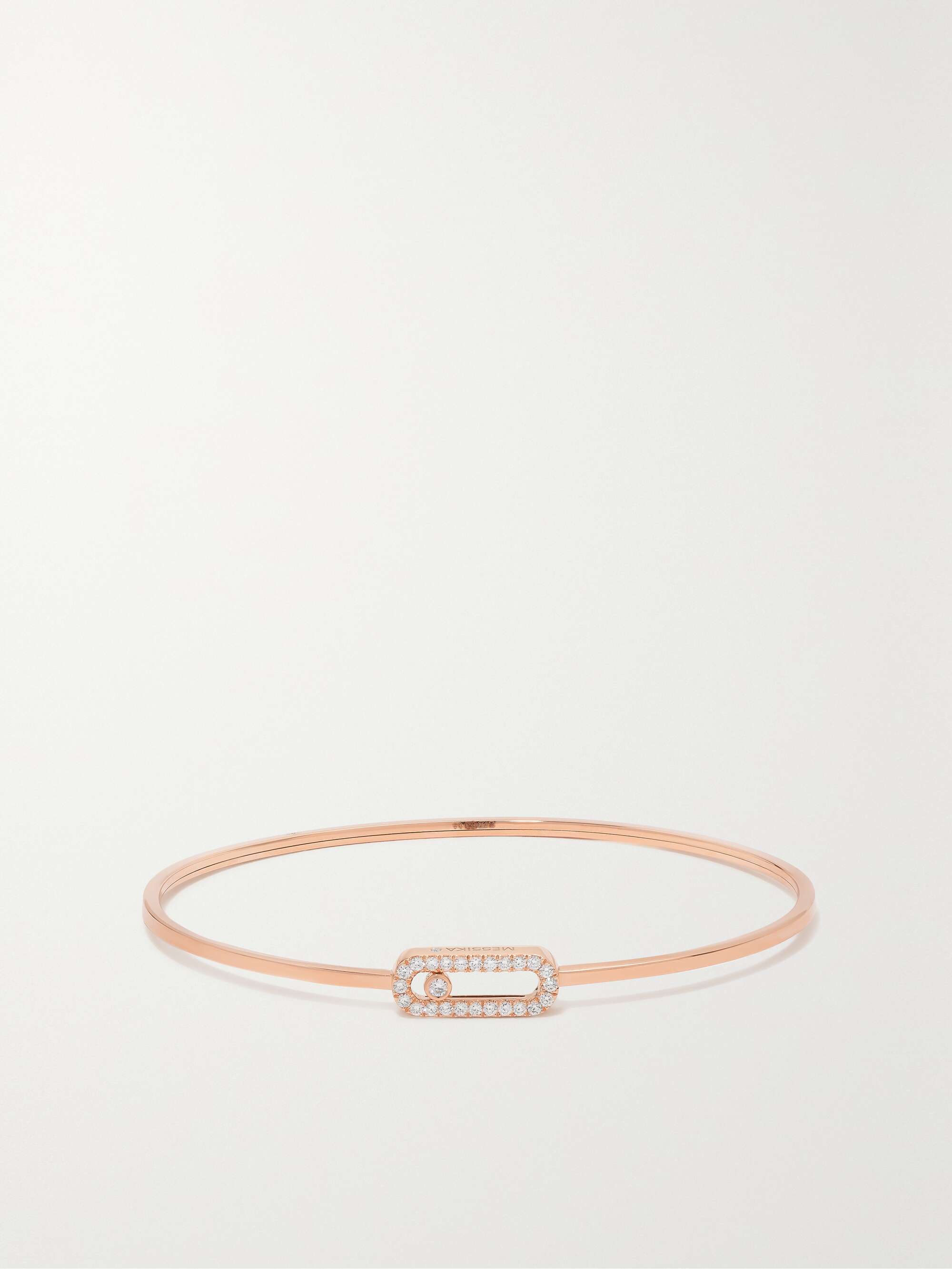 MESSIKA Move Uno 18-karat rose gold diamond bangle | NET-A-PORTER