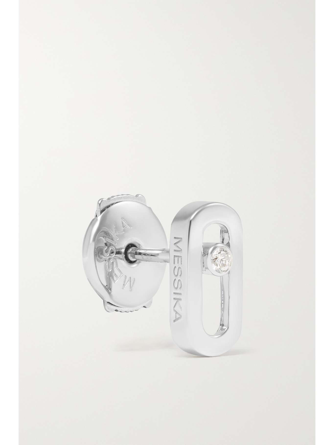 MESSIKA Move Uno 18-karat white gold diamond earrings | NET-A-PORTER