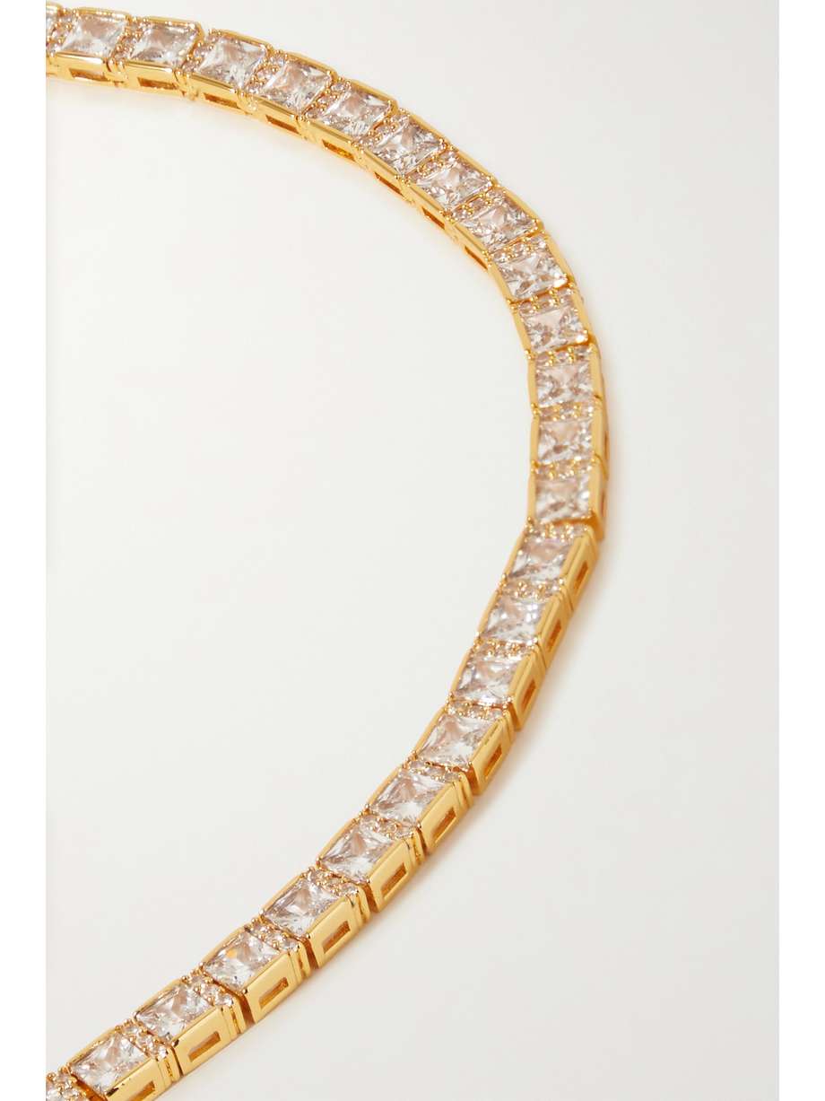Gold Icon Chain gold-plated cubic zirconia necklace | CRYSTAL HAZE ...