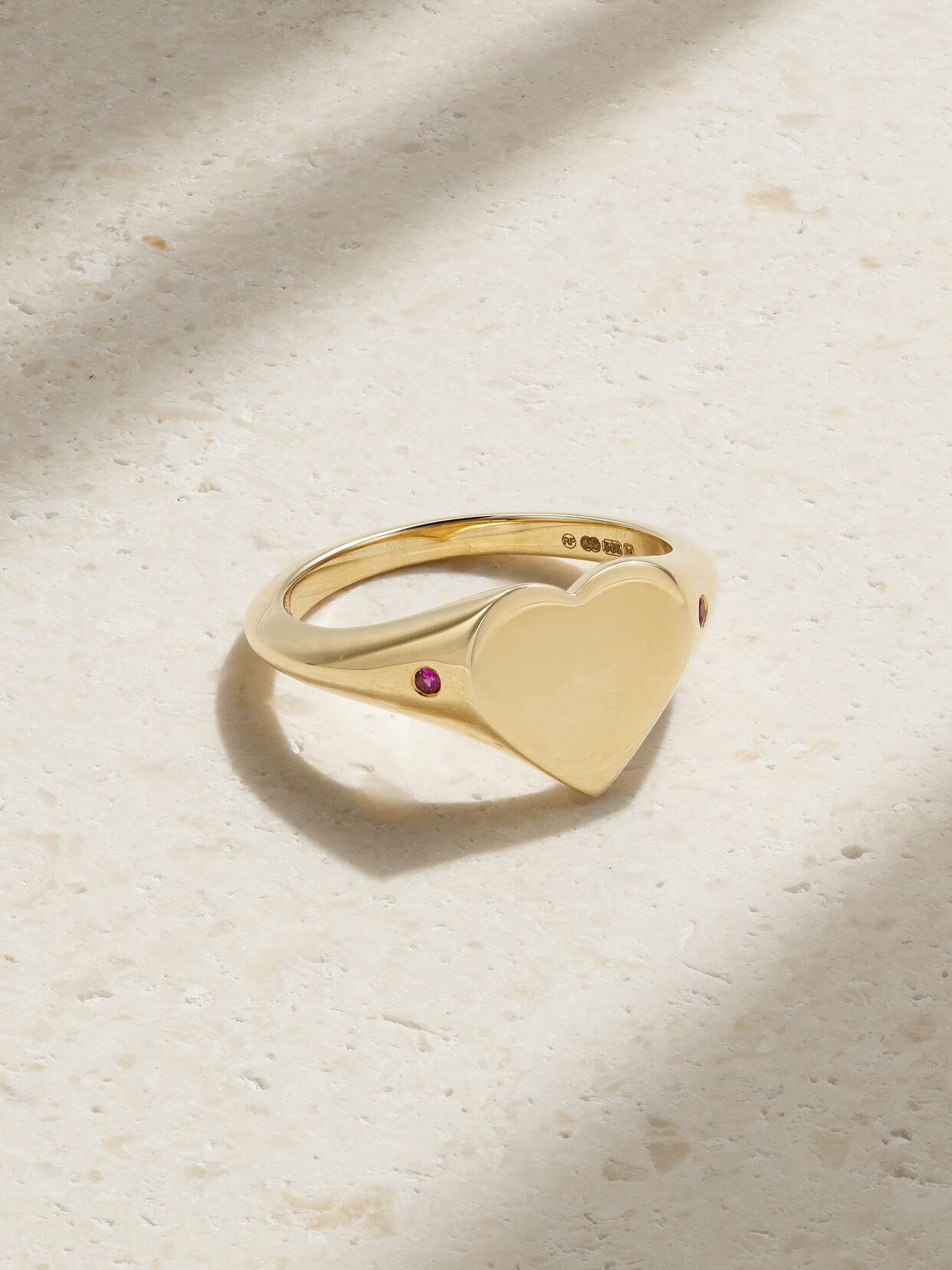 Roxanne First Heart 14-karat Gold Sapphire Signet Ring | ModeSens