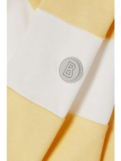 BOGNER Donice striped cotton-blend piqué golf top | NET-A-PORTER