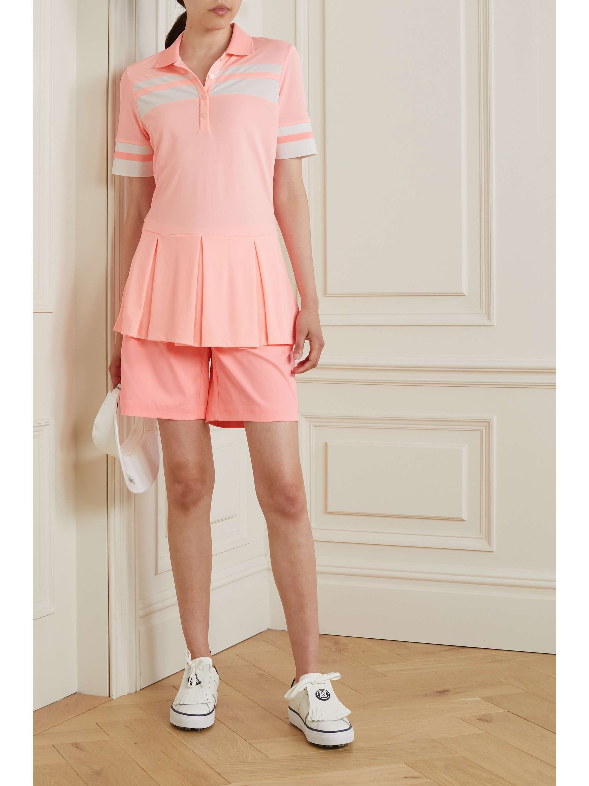 BOGNER Senja striped piqué golf top | NET-A-PORTER