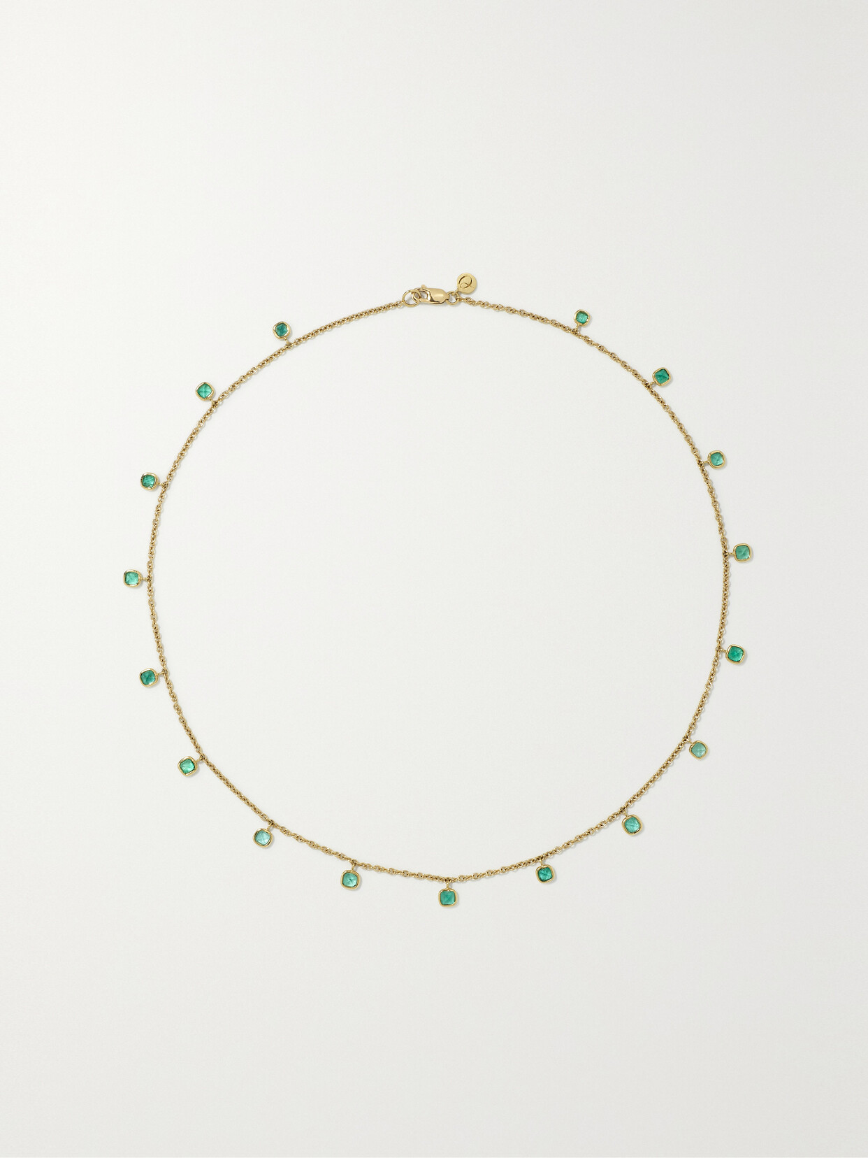 Octavia Elizabeth + Net Sustain Blossom Ascher 18-karat Recycled Gold Emerald Necklace | ModeSens