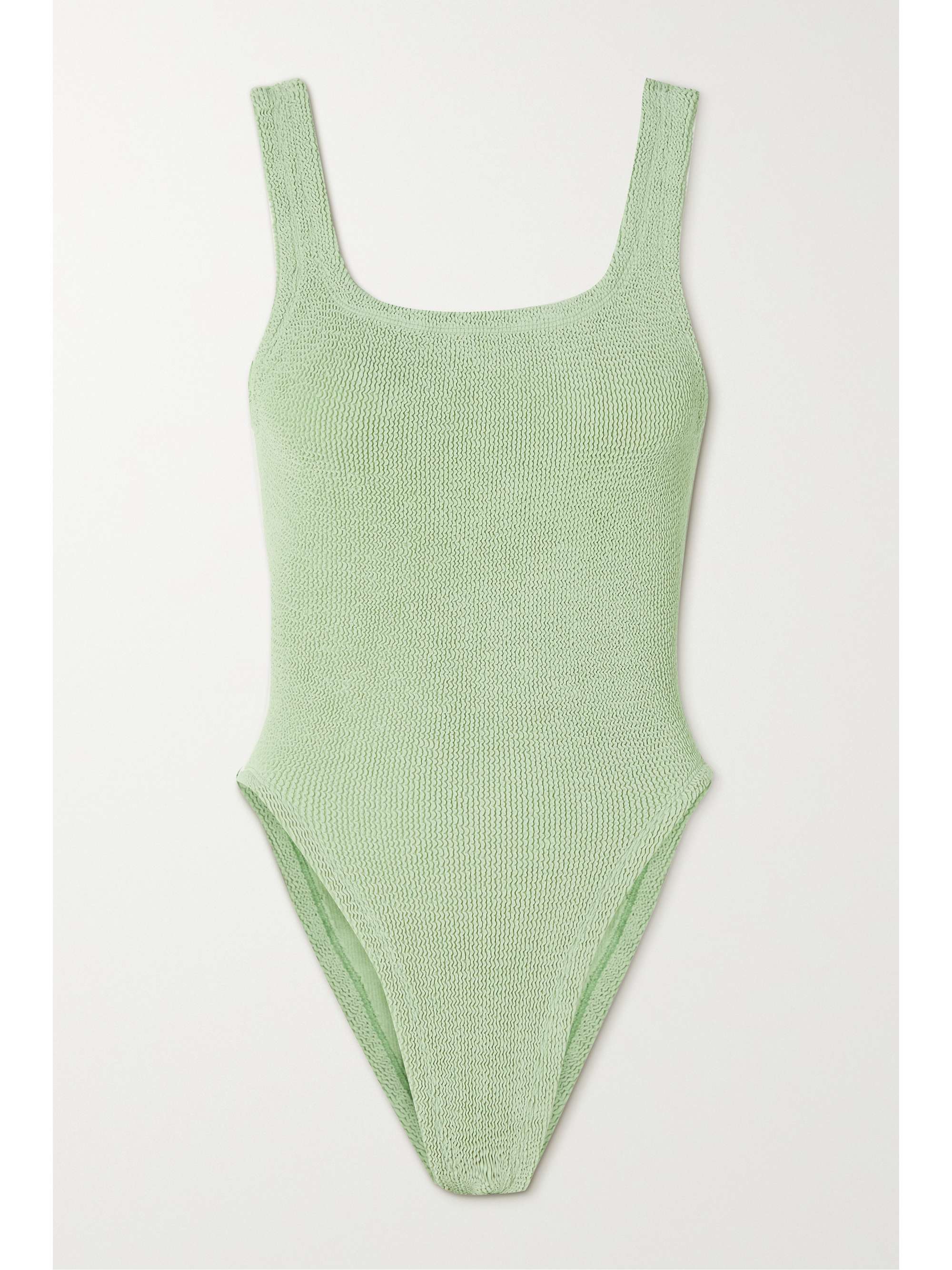 Hunza G Net Sustain Open Back Seersucker Swimsuit Net A Porter