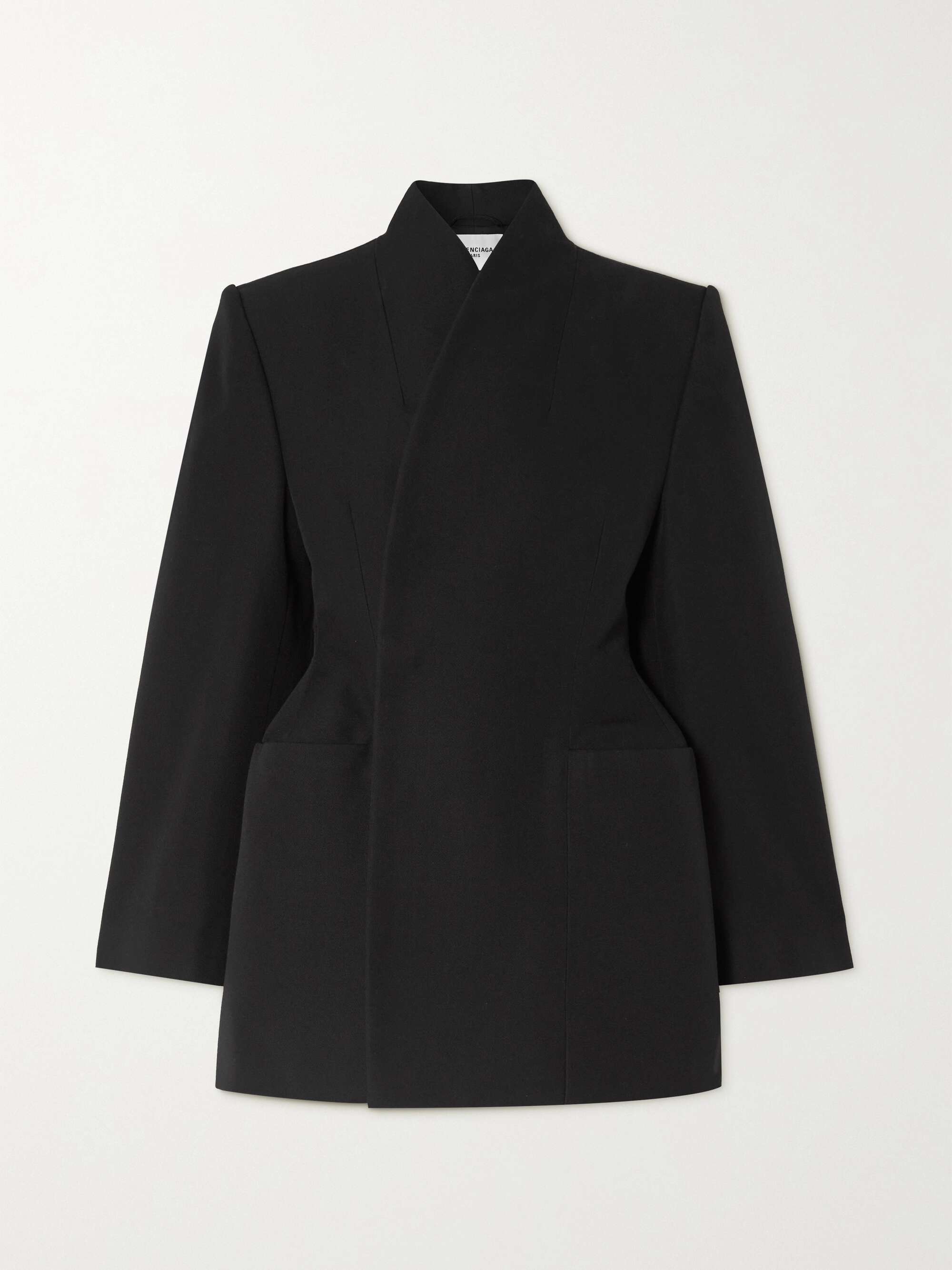 BALENCIAGA Hourglass wool-gabardine jacket | NET-A-PORTER BALENCIAGA Hourglass wool-gabardine jacket | NET-A-PORTER