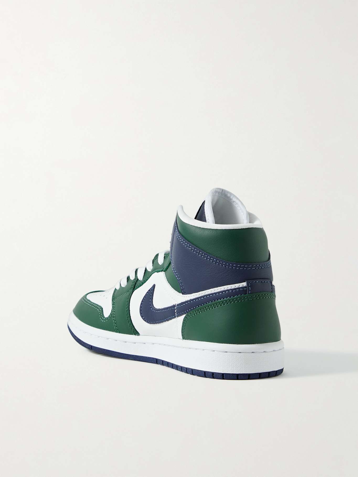 NIKE Air Jordan 1 Mid SE logo-detailed leather sneakers | NET-A-PORTER