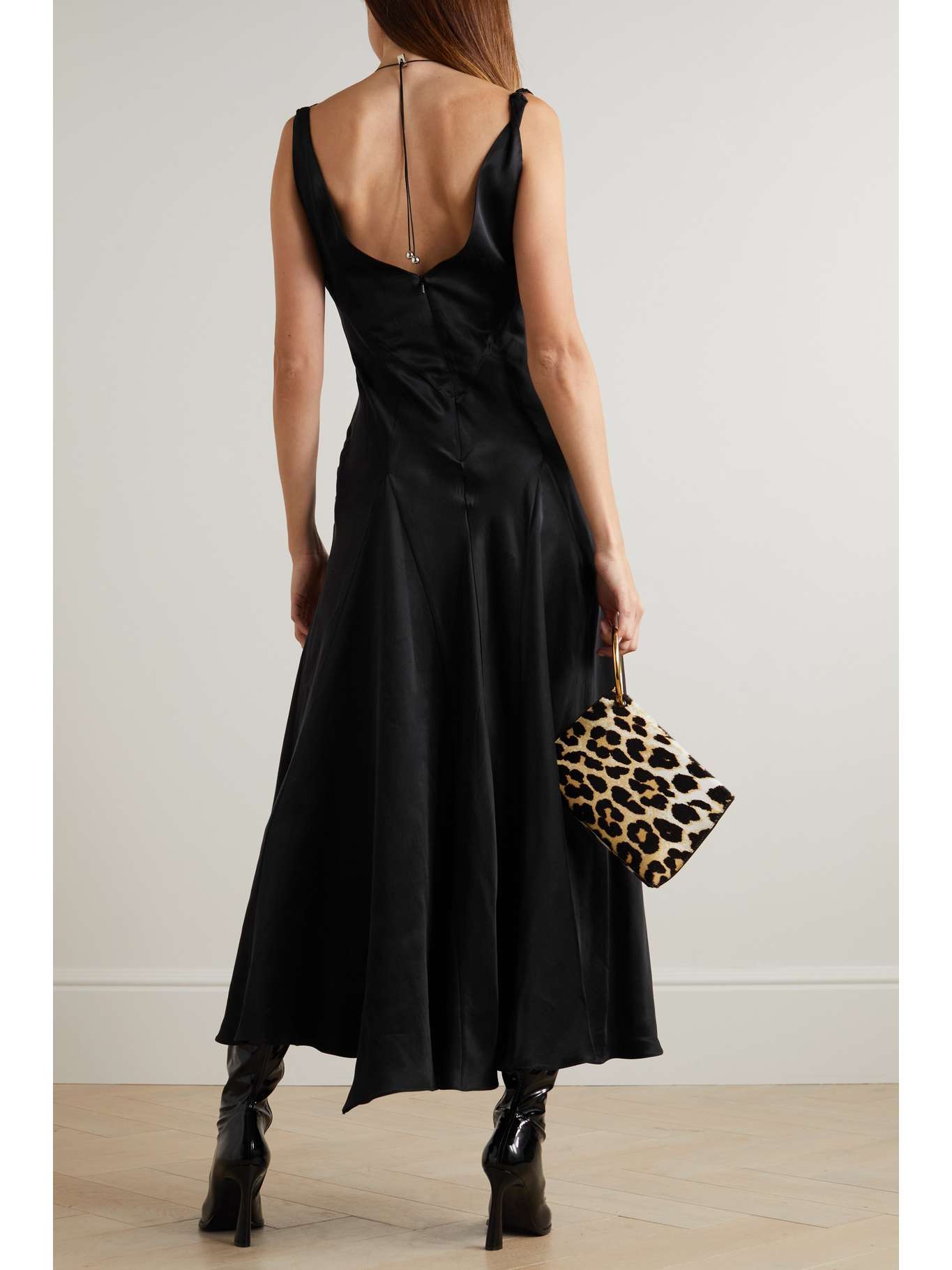 16ARLINGTON Tauri satin midi dress | NET-A-PORTER