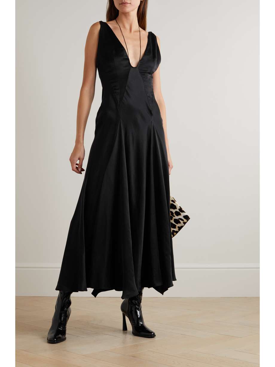 16ARLINGTON Tauri satin midi dress | NET-A-PORTER