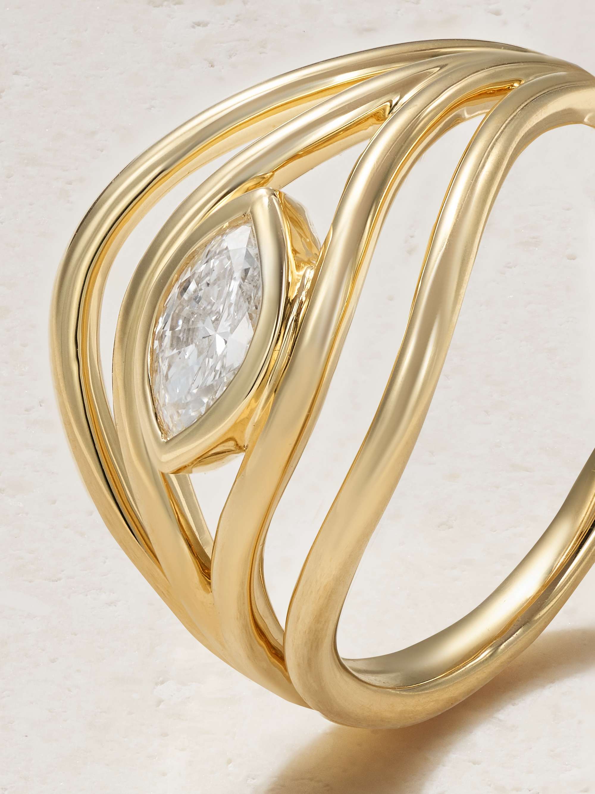 ALMASIKA Terra Nova 18-karat gold diamond ring | NET-A-PORTER